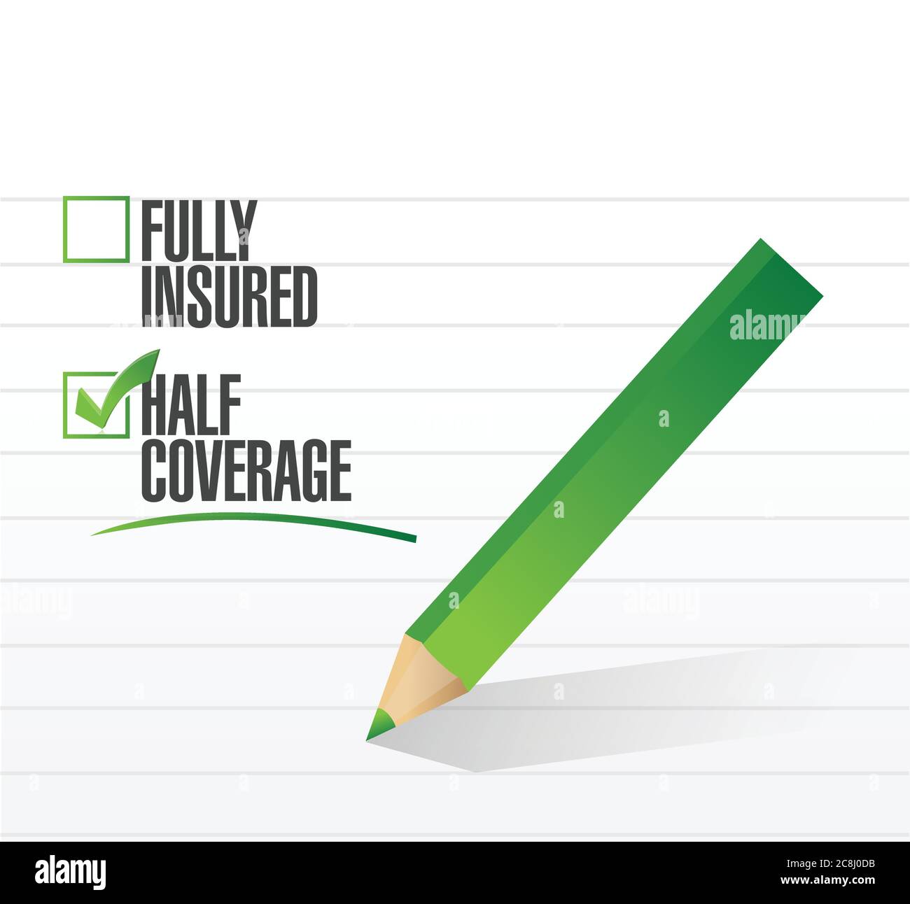 Half coverage check mark illustration design over a white background ...