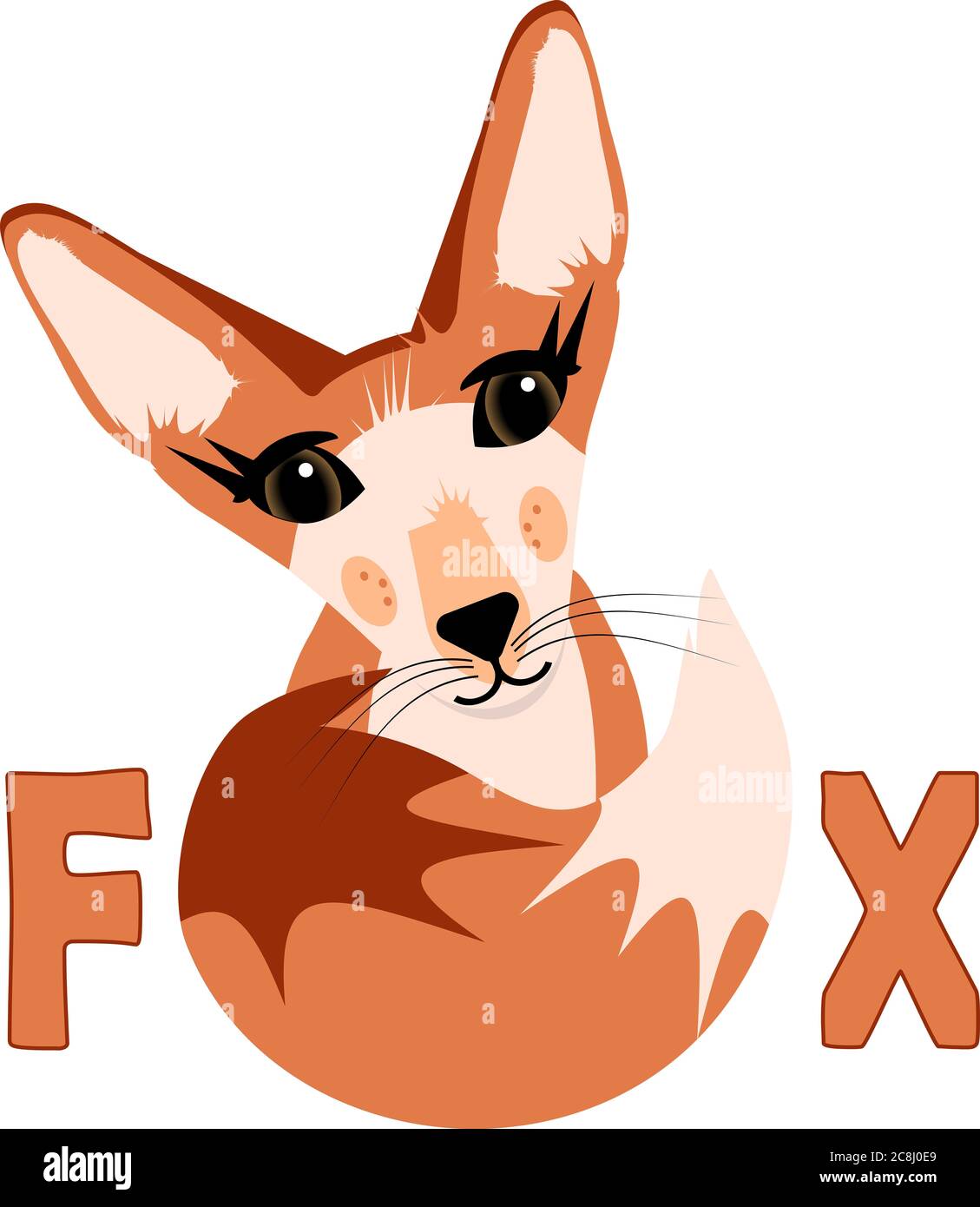 Desert Fox Character Illustration Stock Photo - Alamy