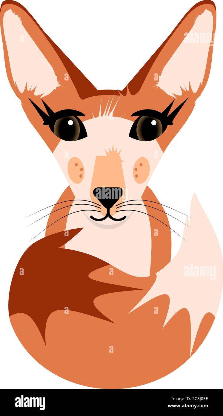 Fennec Fox Character Vector Illustration Stock Photo - Alamy