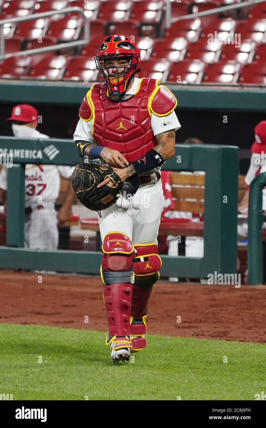 St. Louis, United States. 24th July, 2020. St. Louis Cardinals catcher ...
