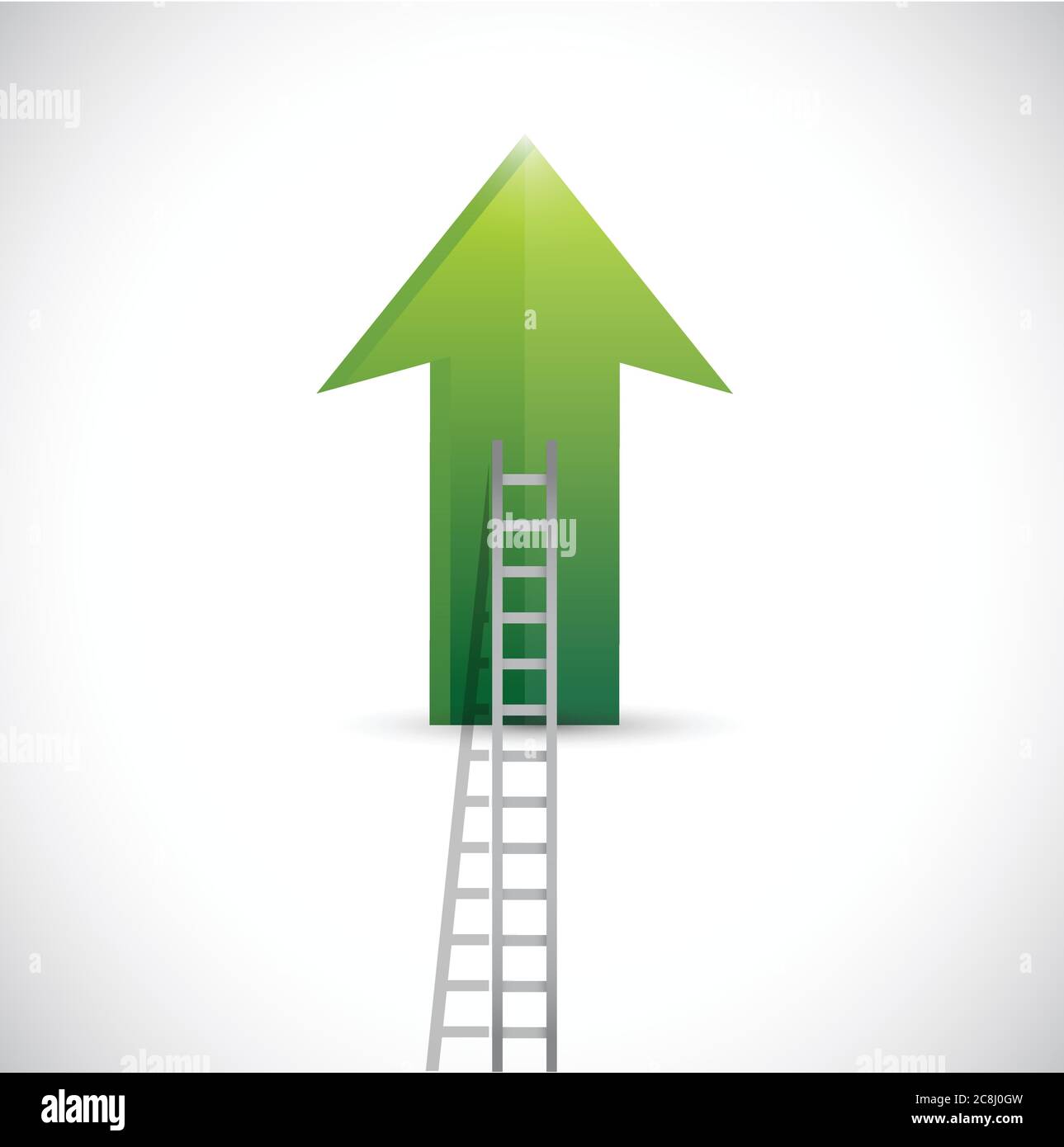 Up arrow and ladder illustration design over a white background Stock ...