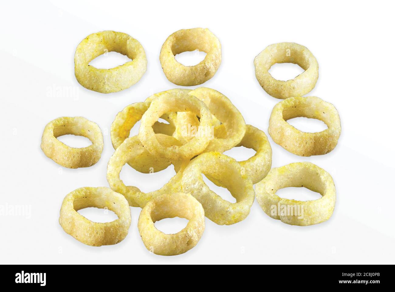 Pile of crispy Corn ring, Cream & Onion snack (Fryums - Frymus) in ...