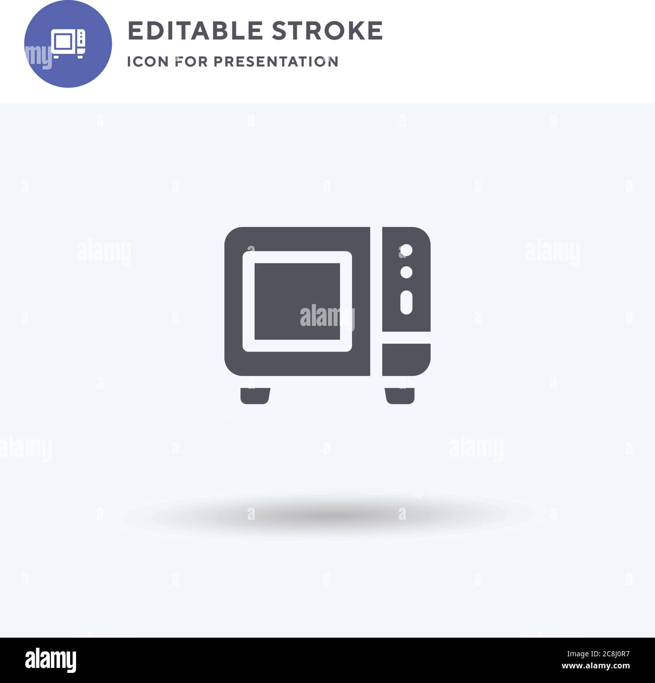 Microwave icon vector, filled flat sign, solid pictogram isolated on ...