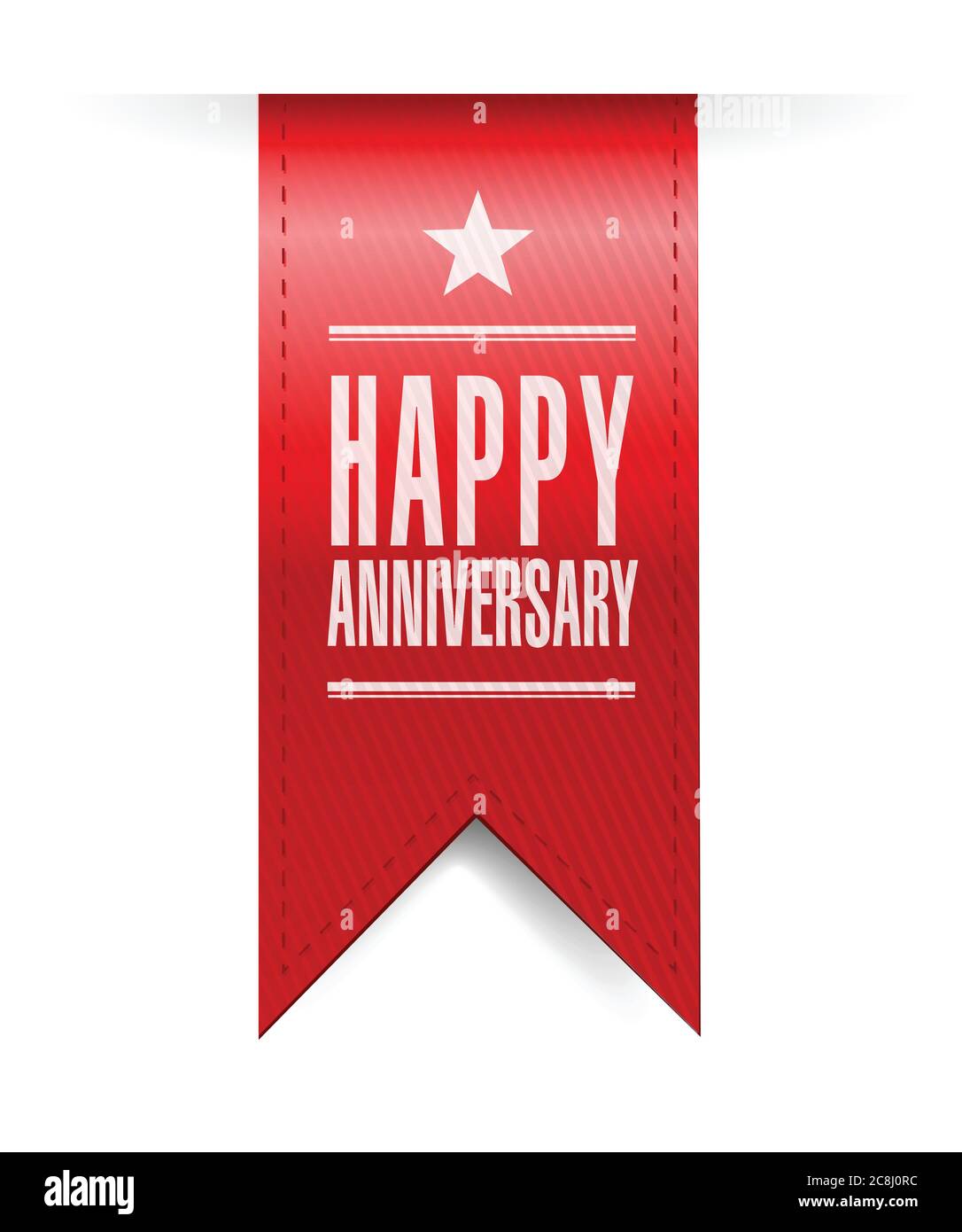 Happy anniversary banner illustration design over a white background ...