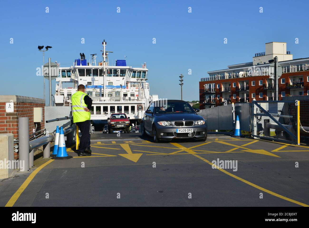 Car ferry lowering its car ramp hi-res stock photography and images - Alamy