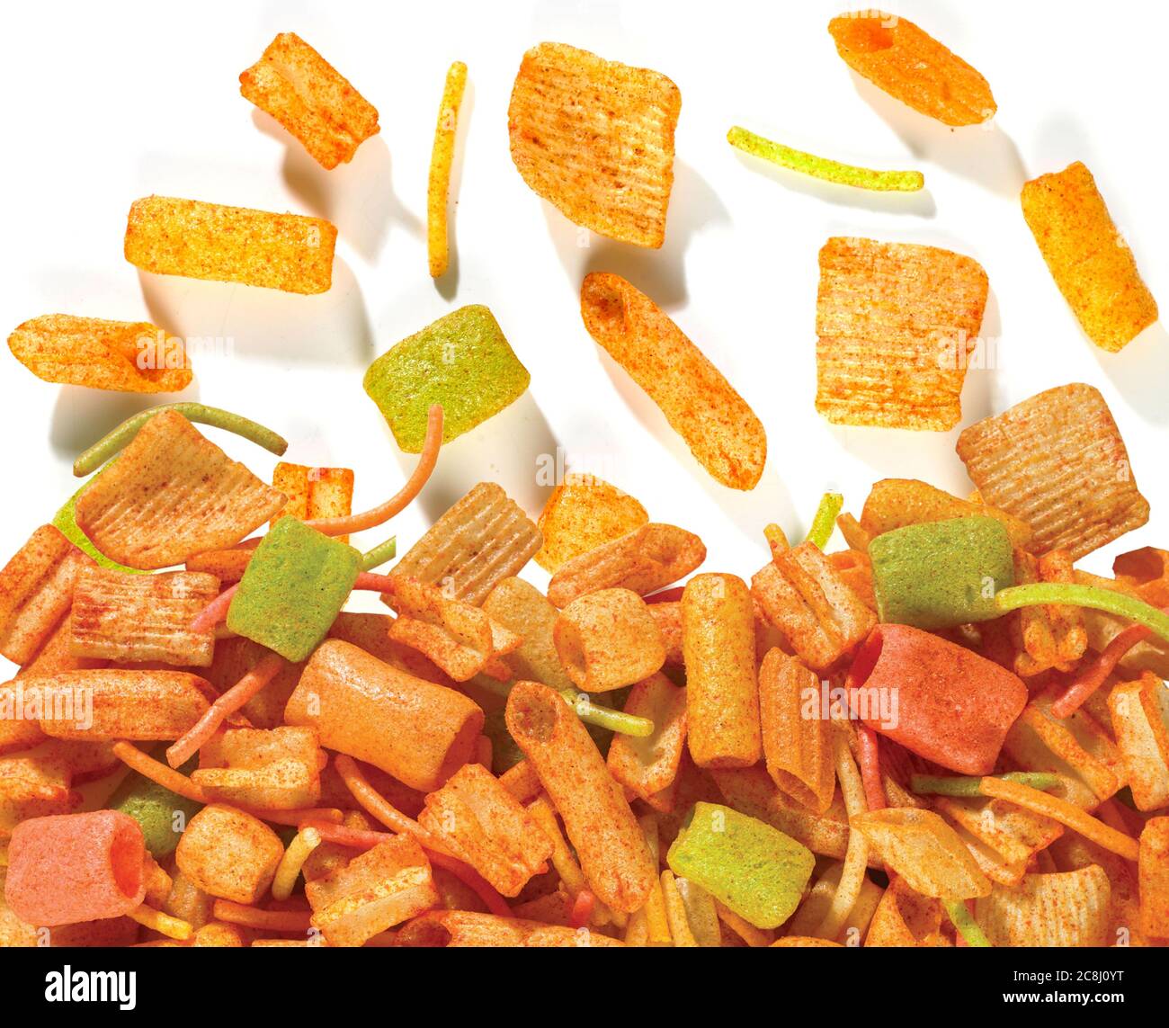 Fried and Spicy mix frymus, cocktail (Khichadi) Colourful, Square, cup ...