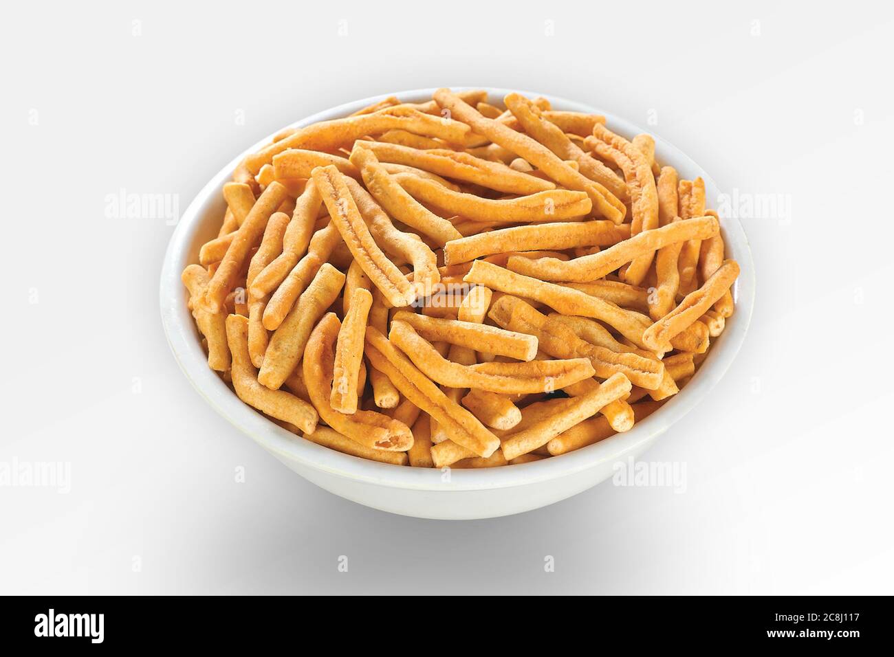 tikha (chilli) Gathiya is a very popular Gujarati snack, white bowl on ...