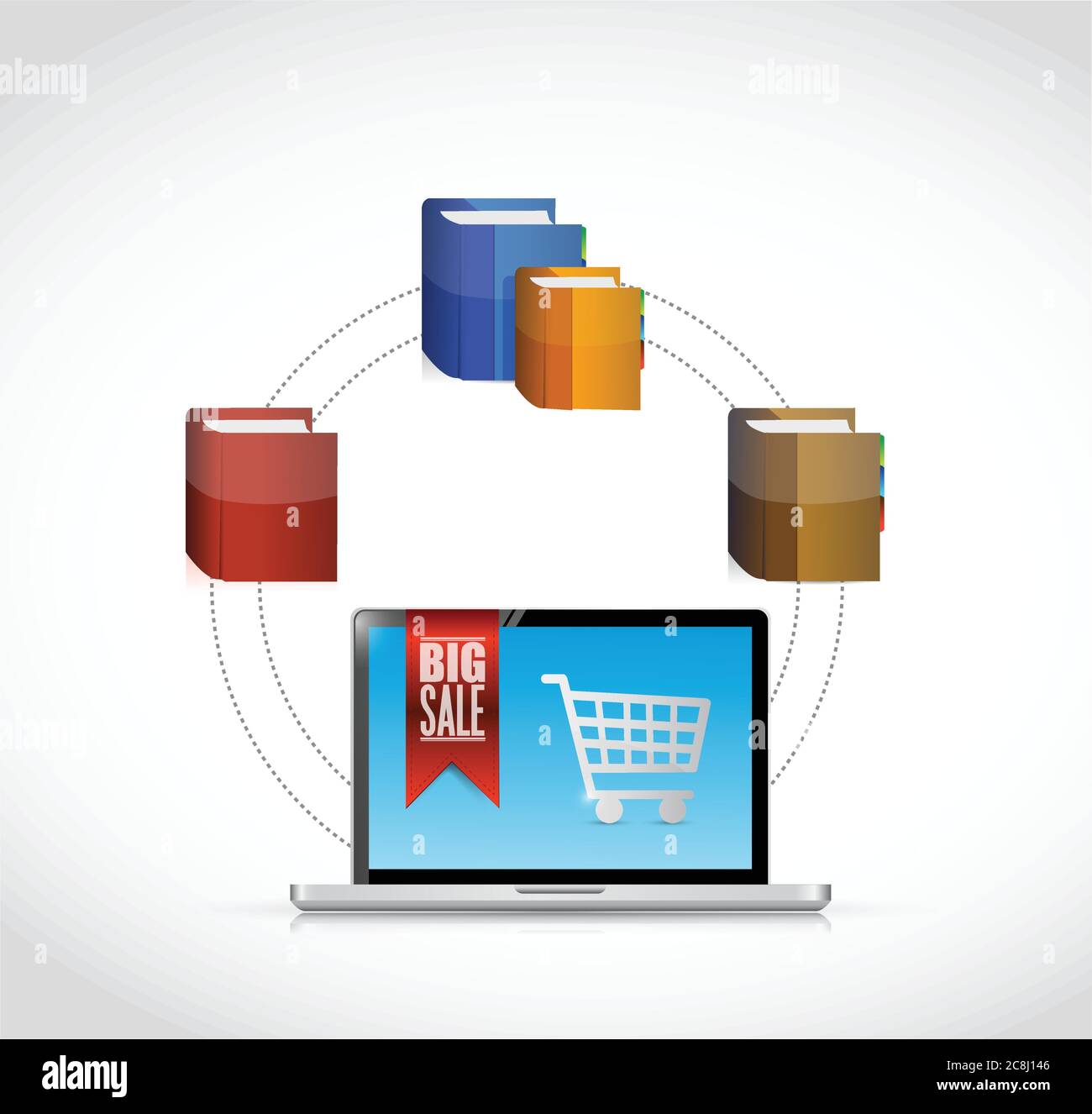 Online book store illustration design over a white background Stock ...