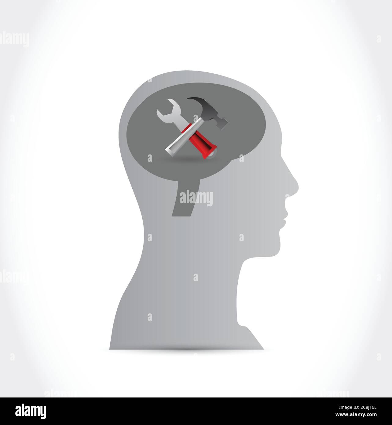 Tools knowledge illustration design over a white background Stock ...