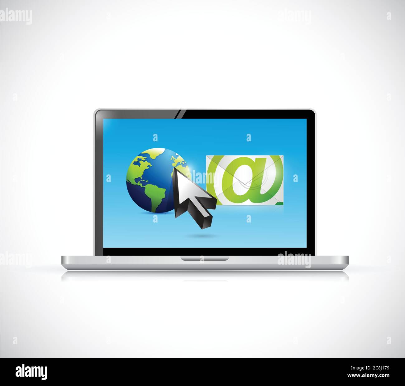 International email computer network communication. illustration design ...