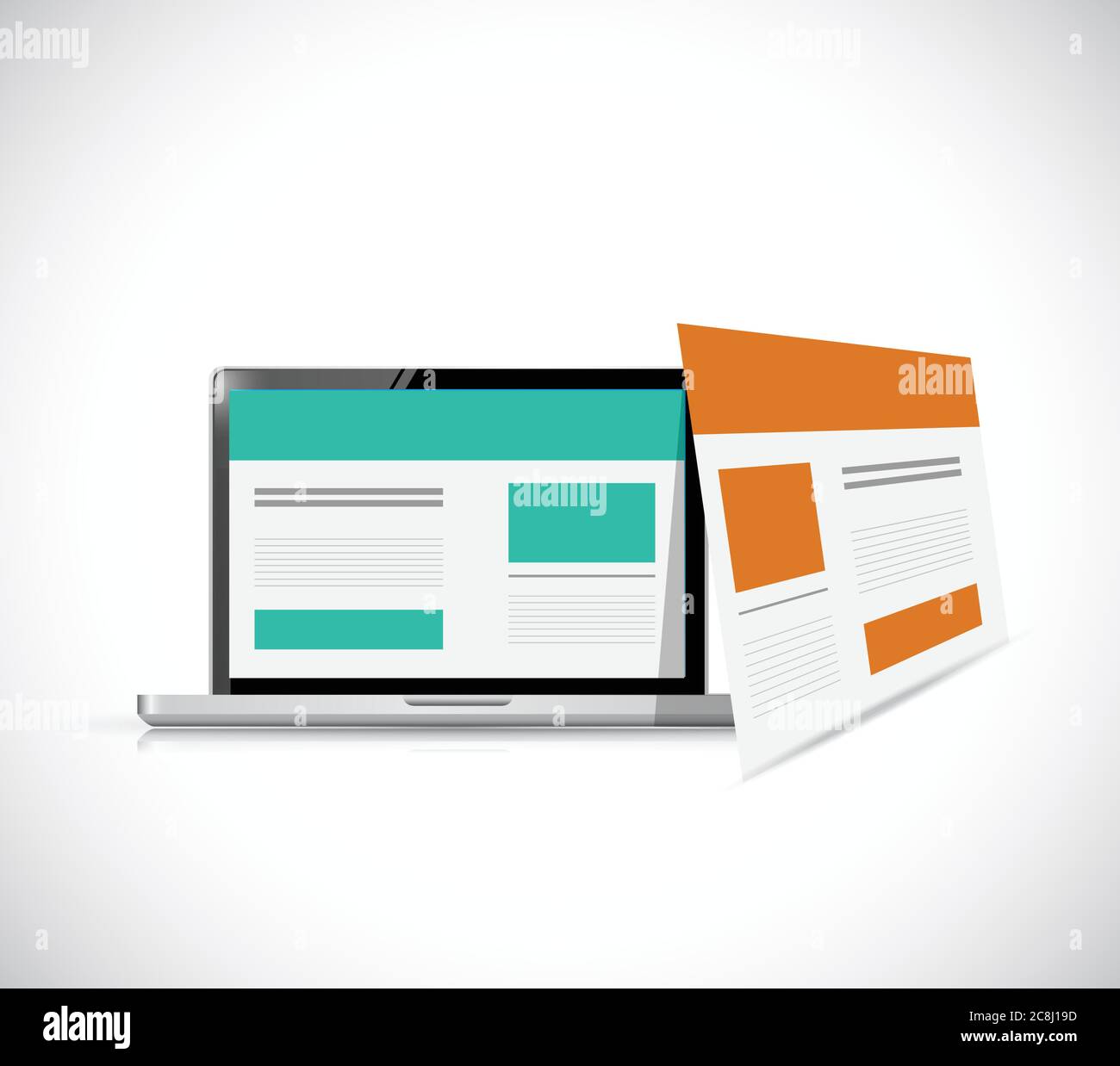 Web design concept illustration design over a white background Stock ...