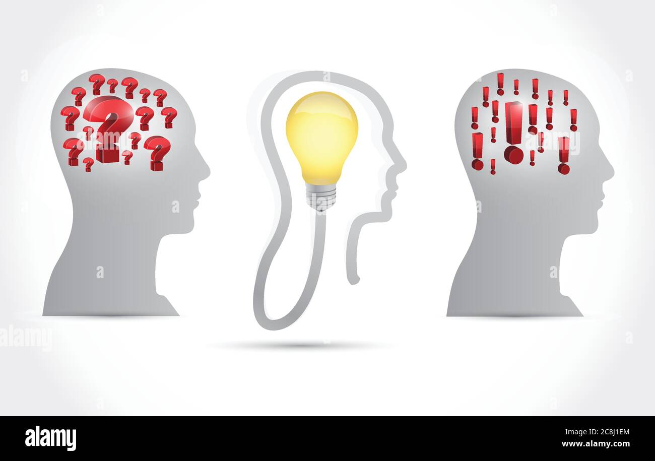 Head idea concept illustration design over a white background Stock ...