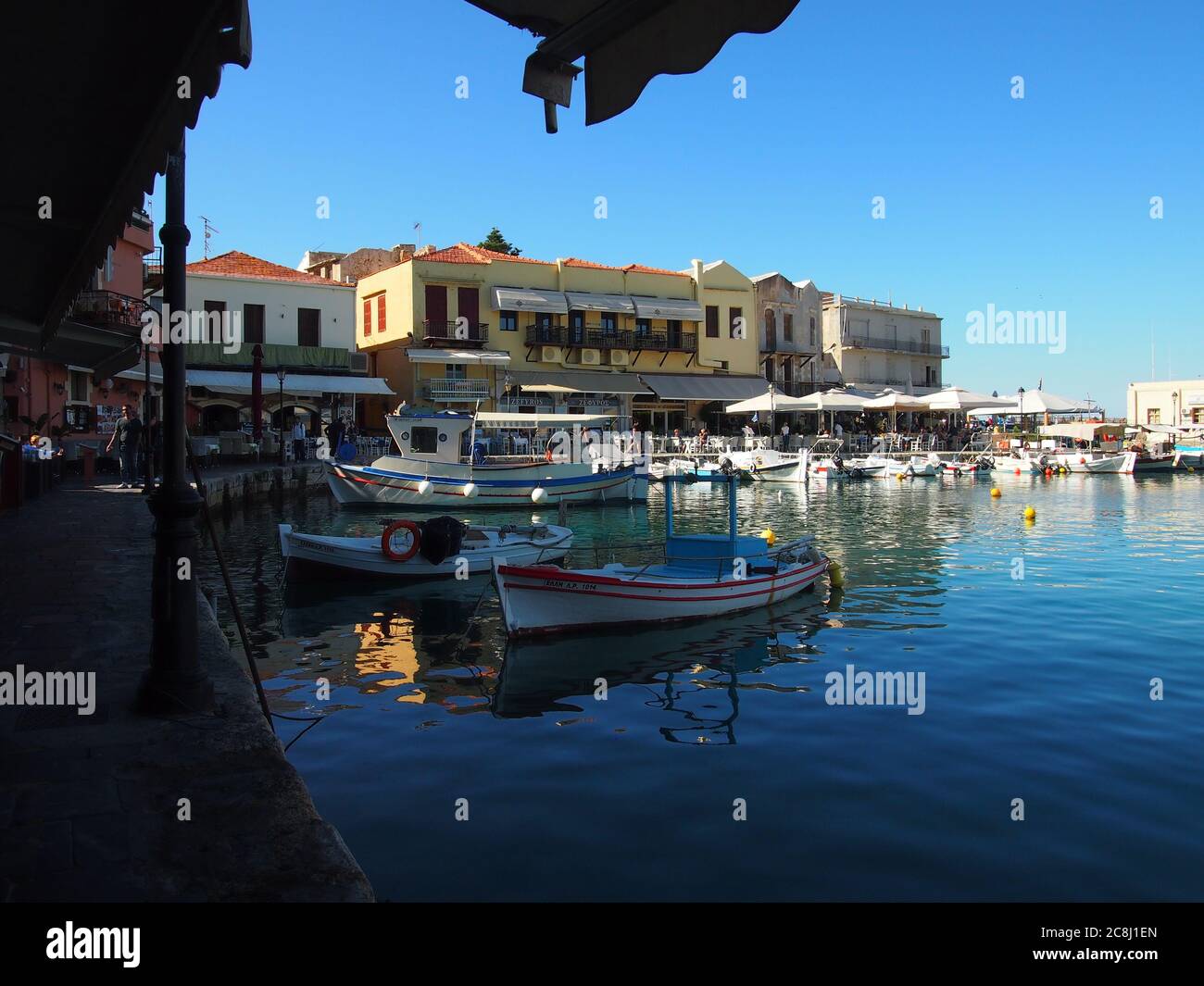 The old Venetian harbour, Rethymno, Crete Stock Photo - Alamy