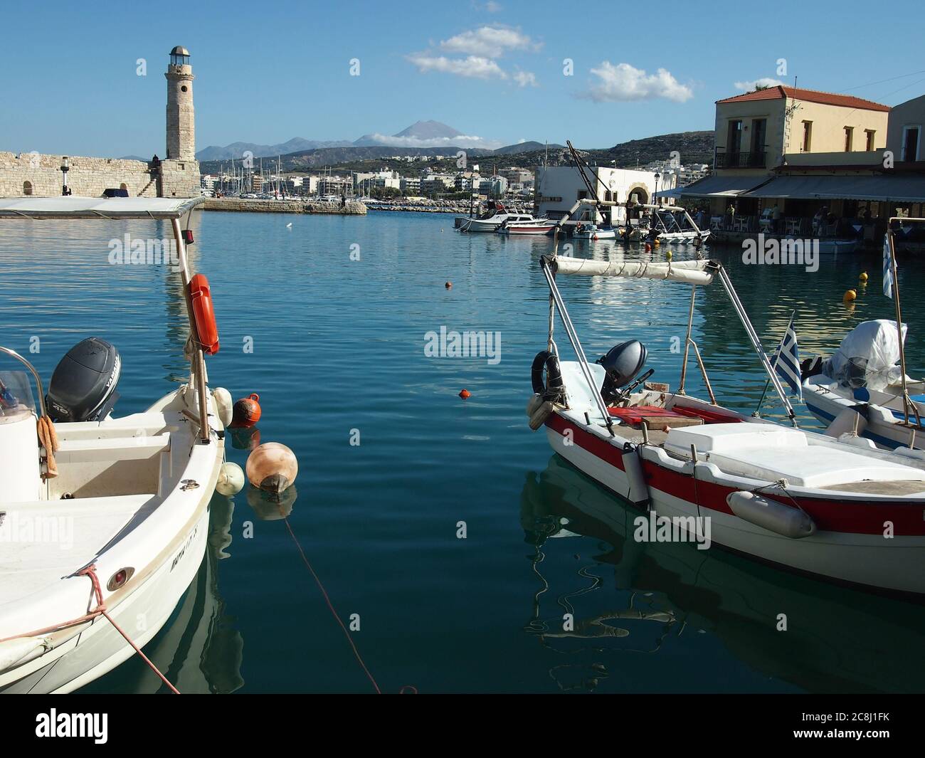 The old Venetian harbour, Rethymno, Crete Stock Photo - Alamy