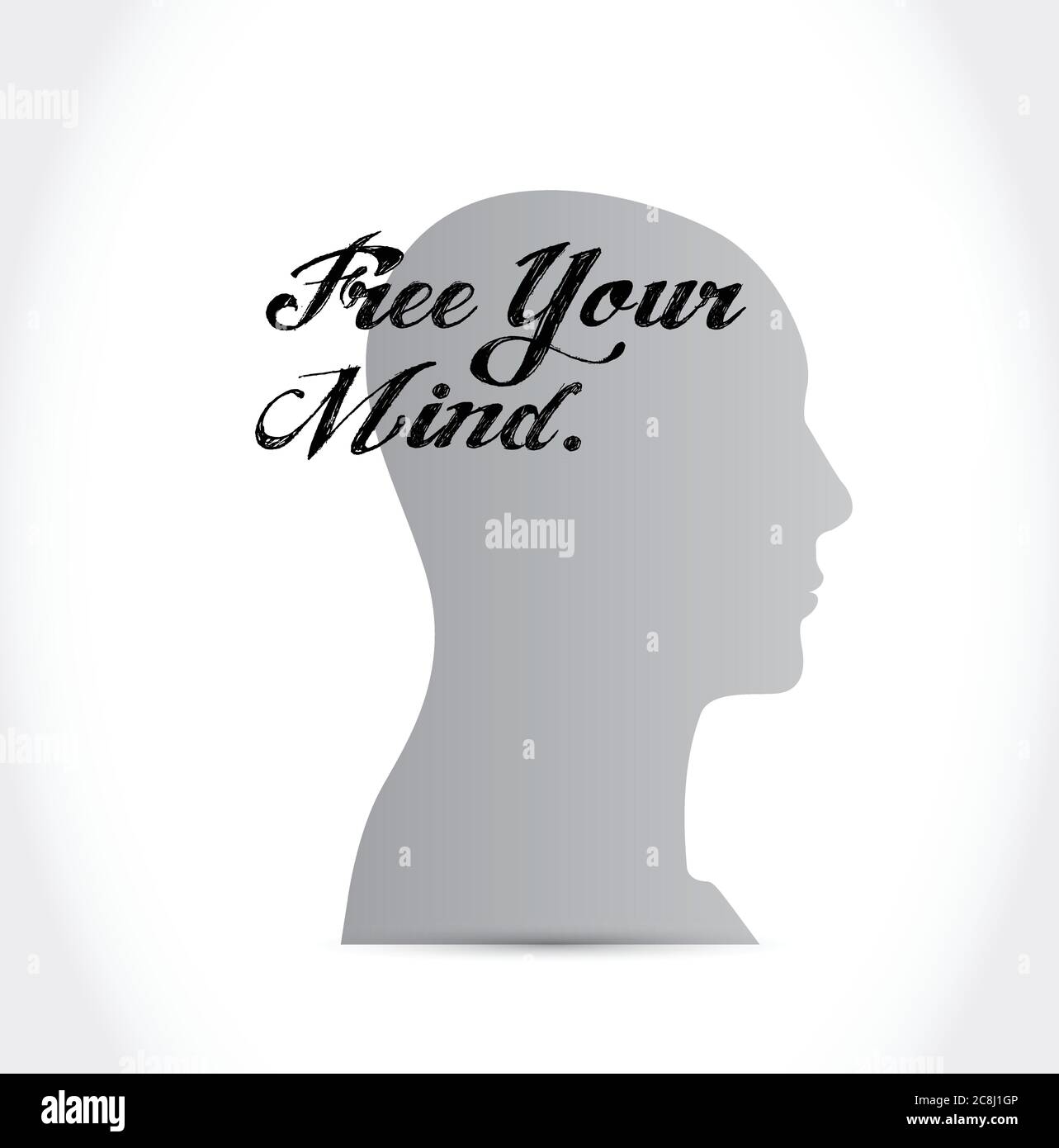 Free your mind concept illustration design over a white background ...