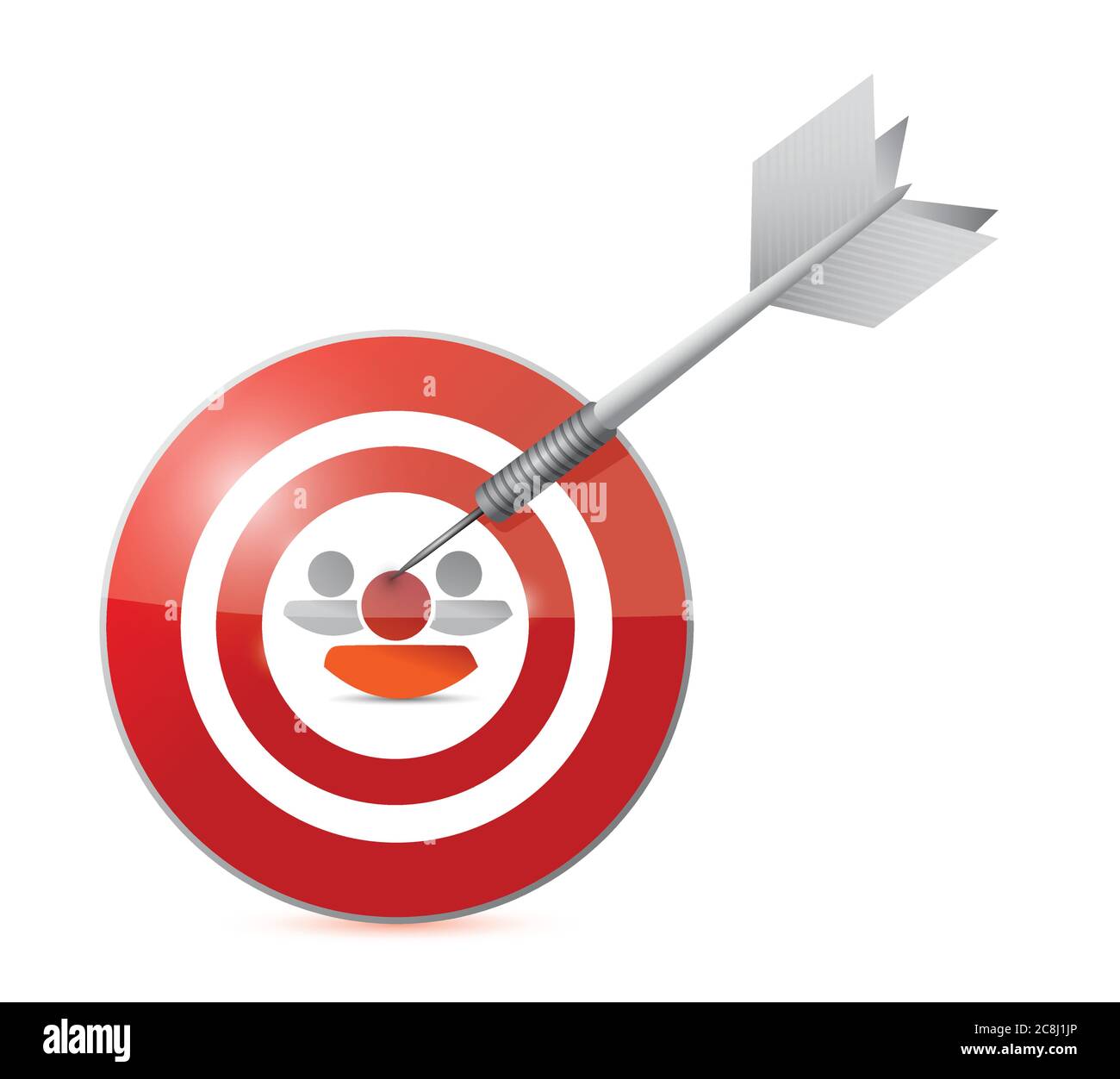 Selected target candidate illustration design over a white background ...