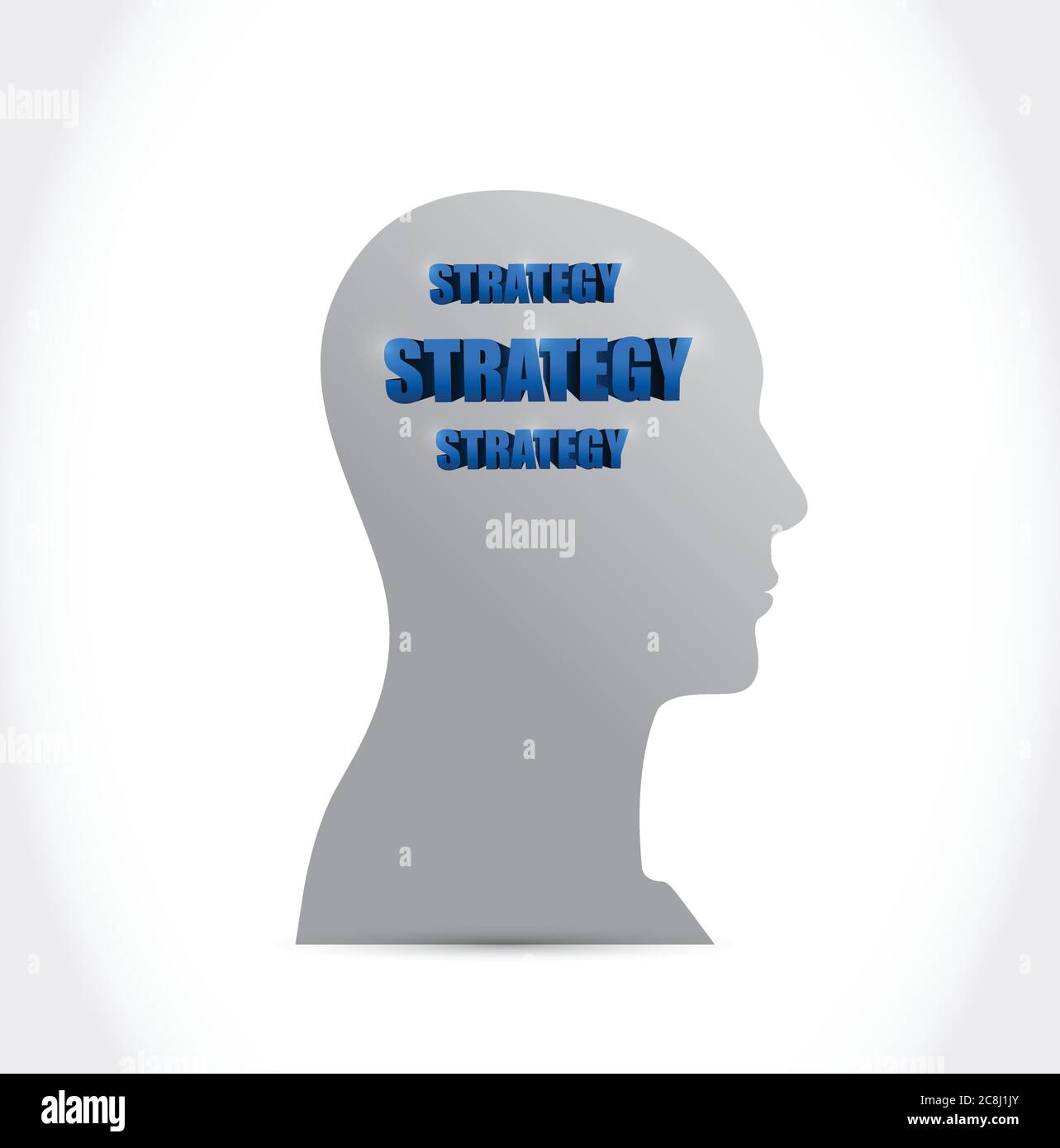 Thinking strategy concept illustration design over a white background ...