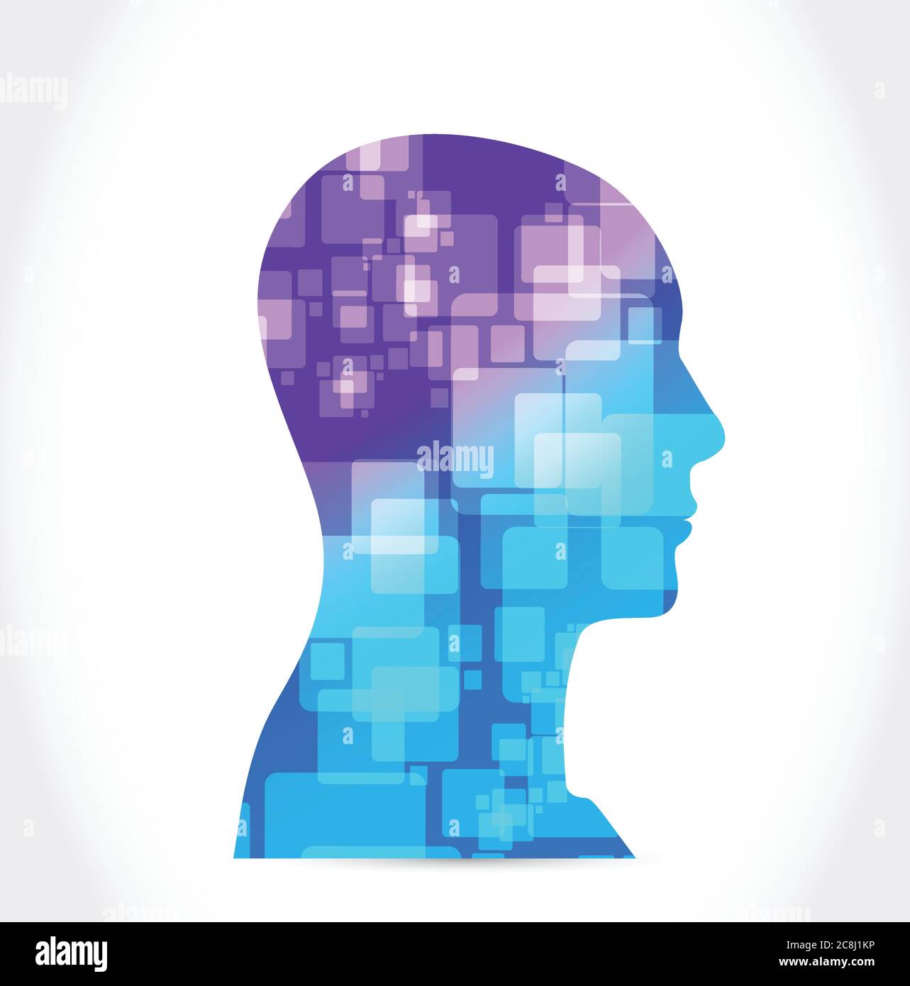 Colorful head illustration design over a white background Stock Vector ...