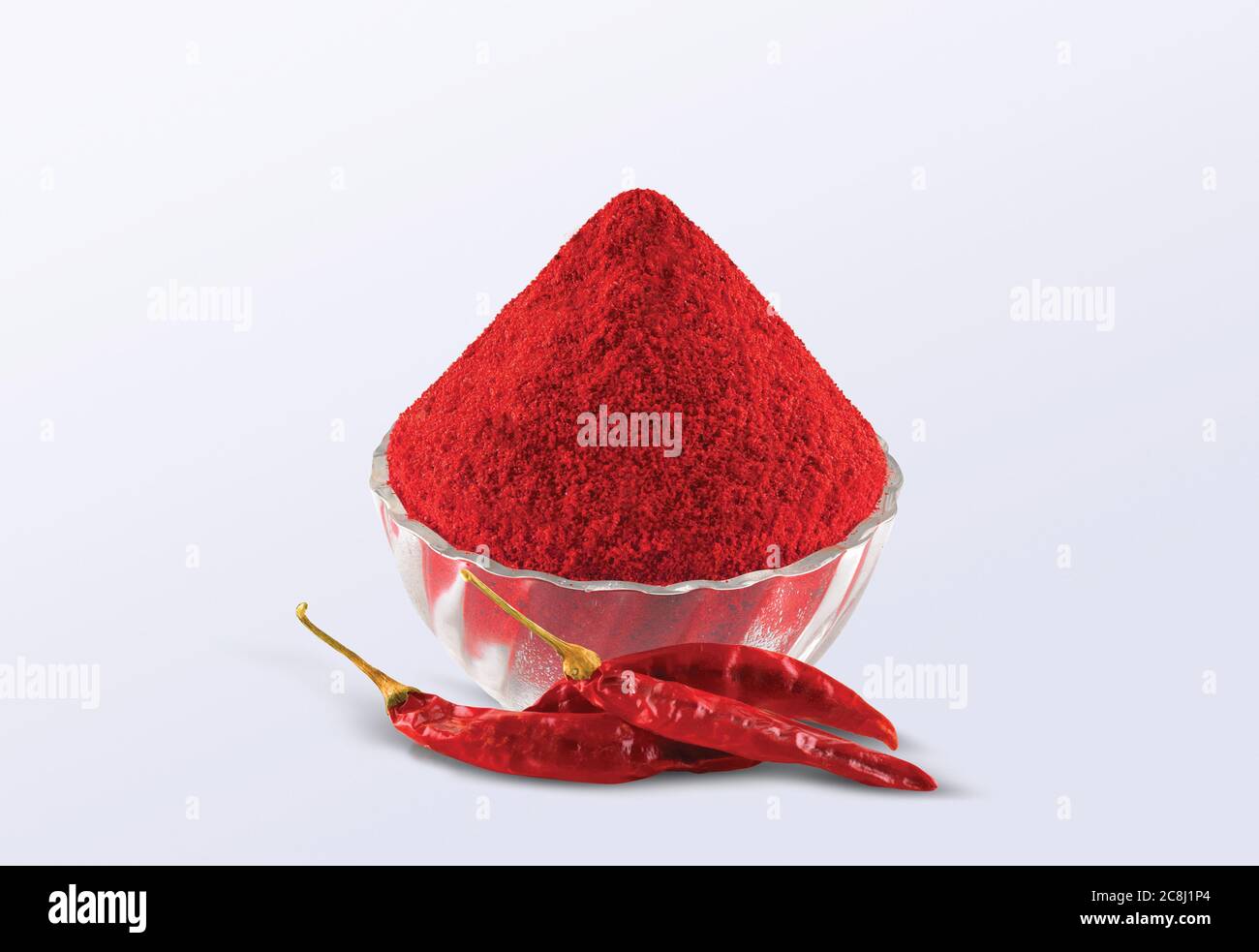 Indian spice - Chilli Powder (Marcha) Mirchi in a glass bowl with Dry ...