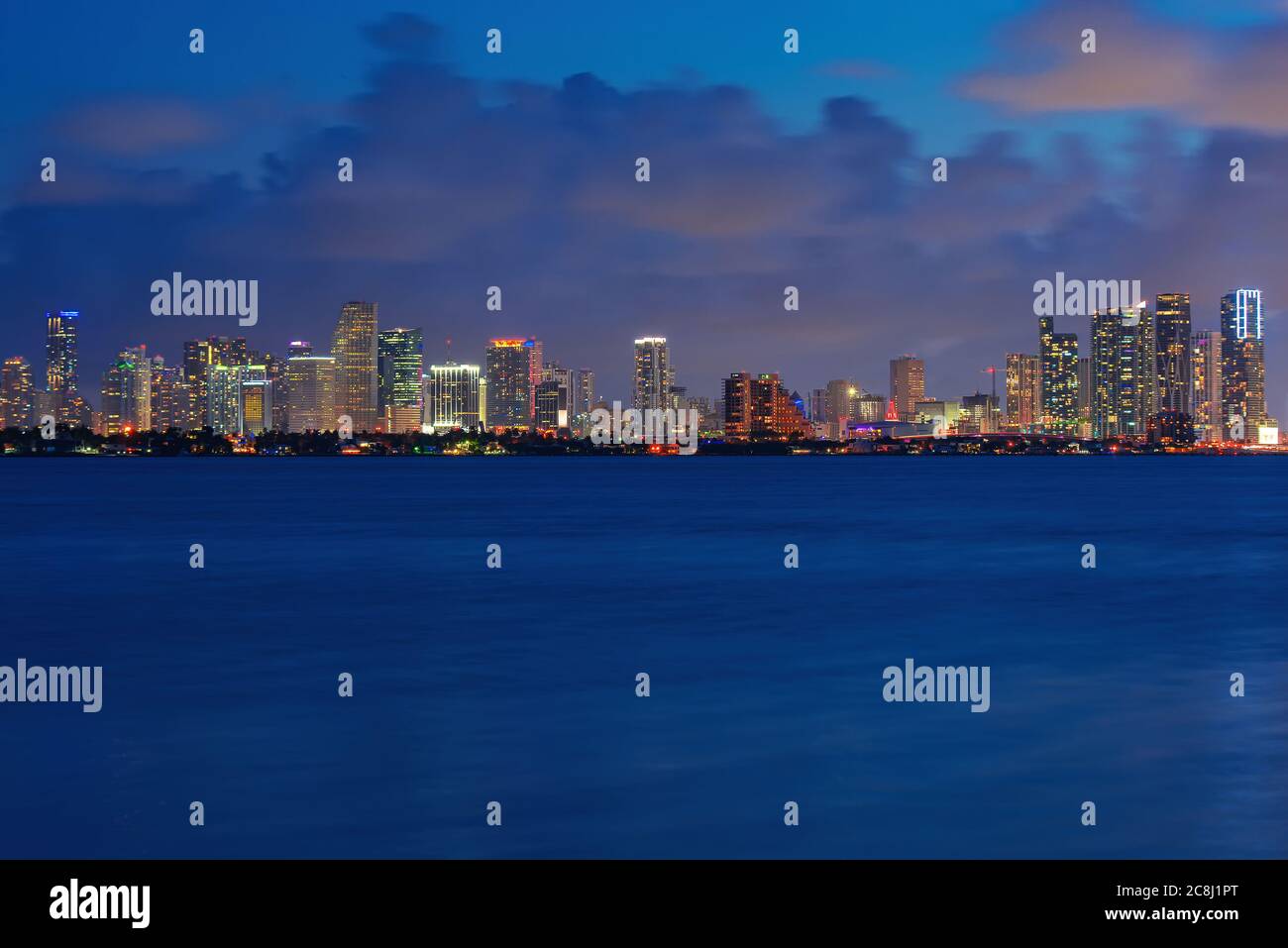 Miami night. Skyline city miami lighting lights sea ocean sunset night ...
