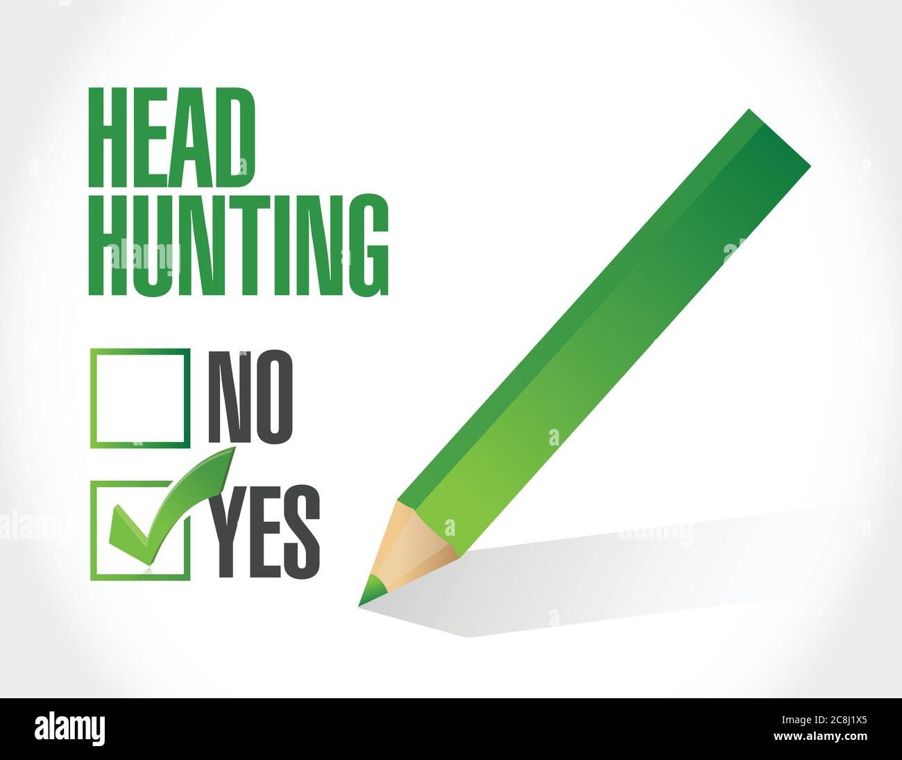 Head hunting checklist illustration design over a white background ...