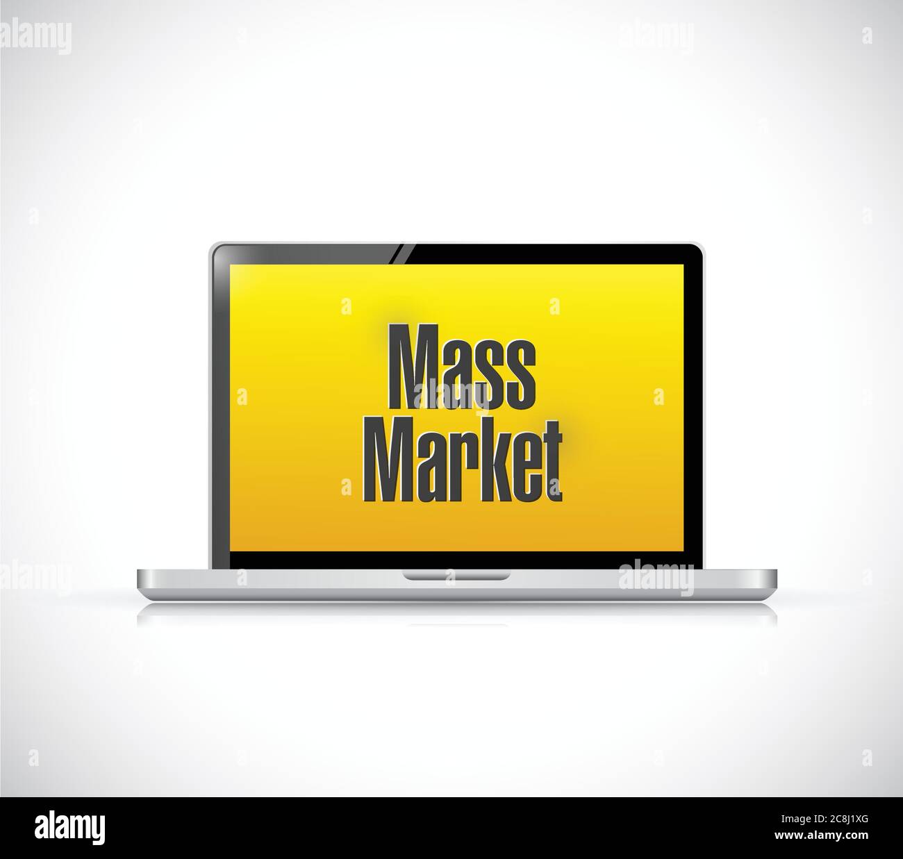 Computer mass marketing sign illustration design over a white ...