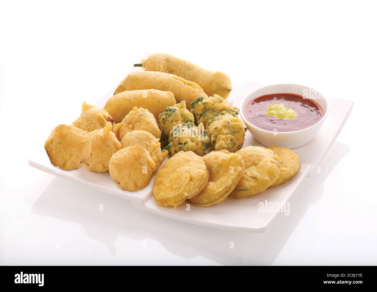Methi Gota (fenugreek) Pakoda, Chili pakoda, potato pakoda (vada) or ...