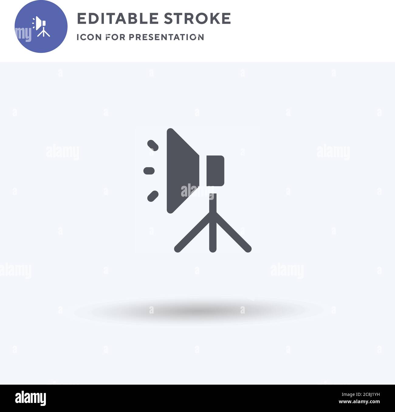 Spotlight icon vector, filled flat sign, solid pictogram isolated on ...