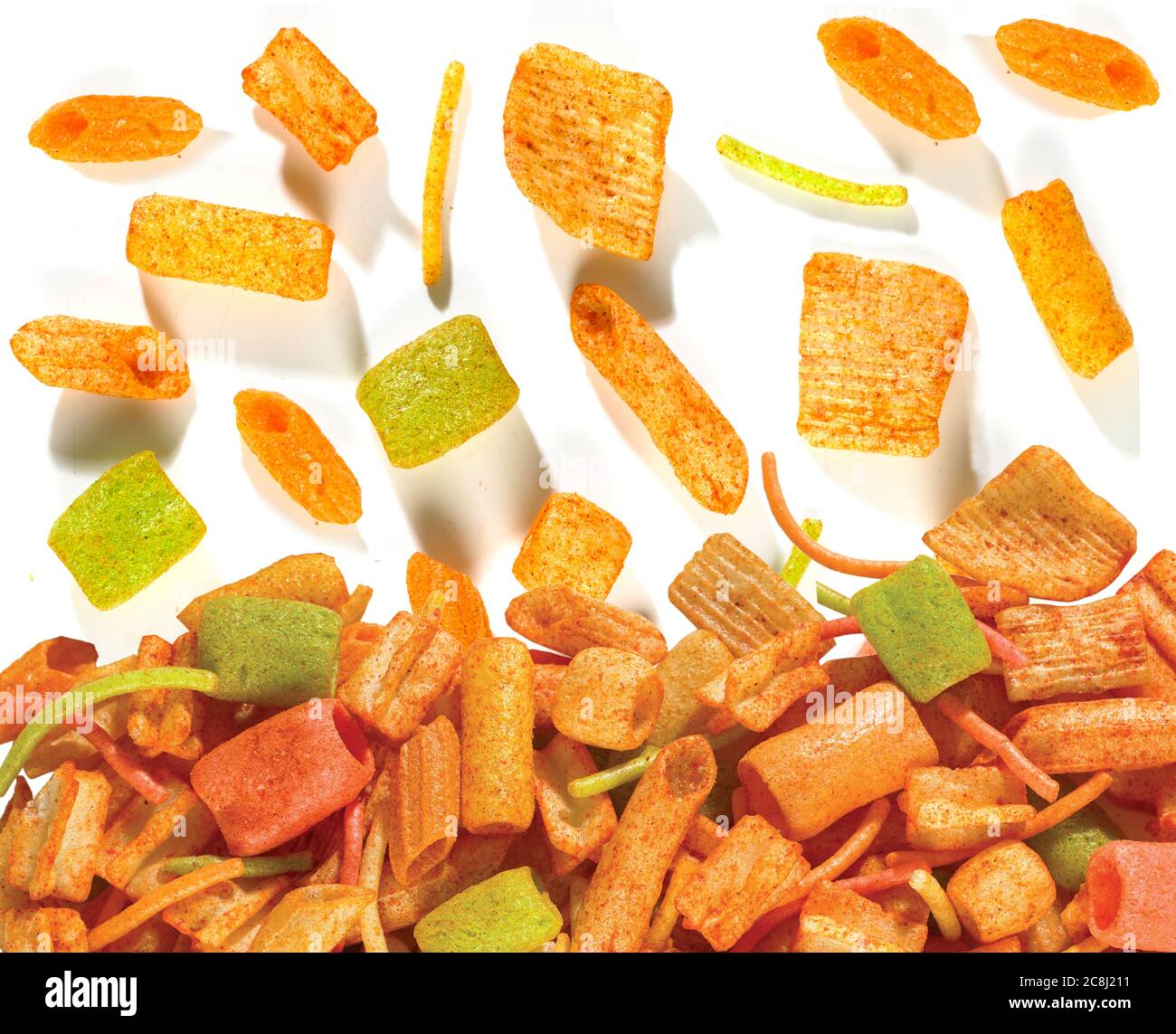 Fried and Spicy mix frymus, cocktail (Khichadi) Colourful, Square, cup ...