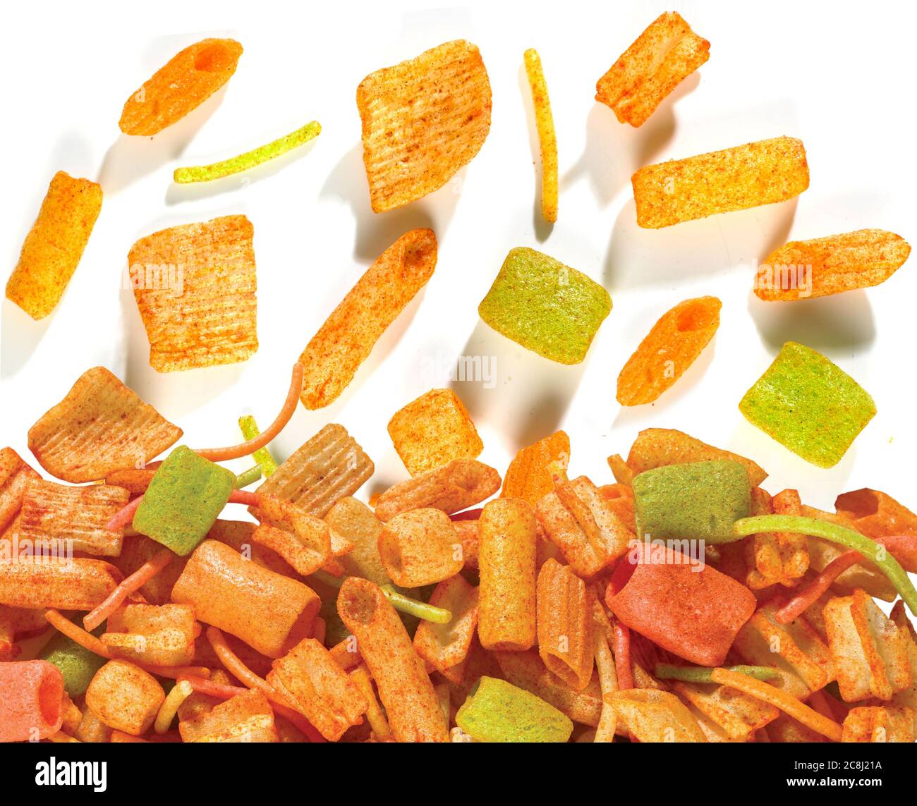 Fried and Spicy mix frymus, cocktail (Khichadi) Colourful, Square, cup ...