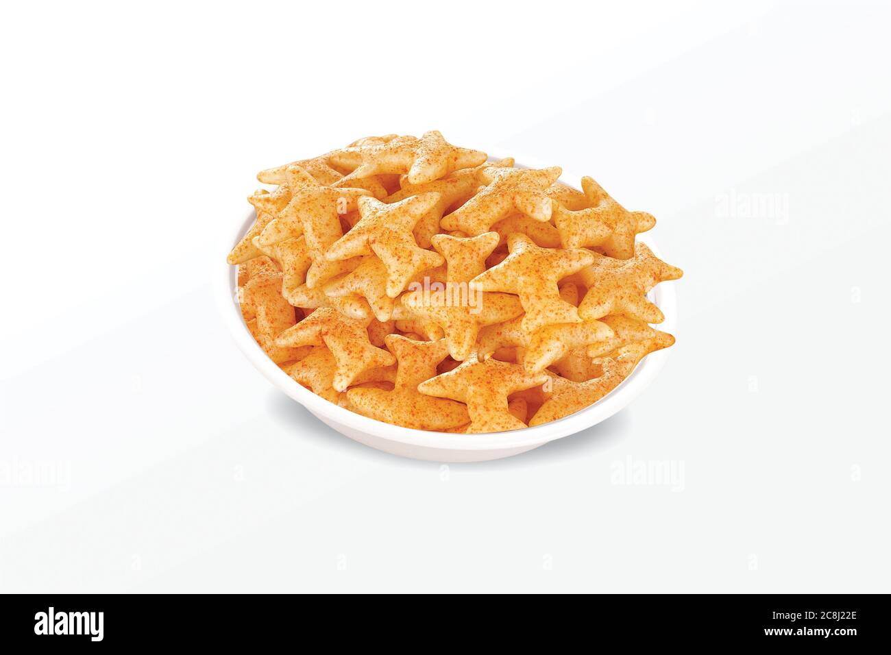 Fried and Spicy Aero Plane Snacks or Fryums (Snacks Pellets) served in ...