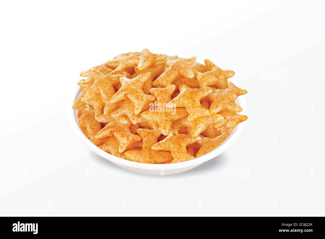 Fried and Spicy Aero Plane Snacks or Fryums (Snacks Pellets) served in ...