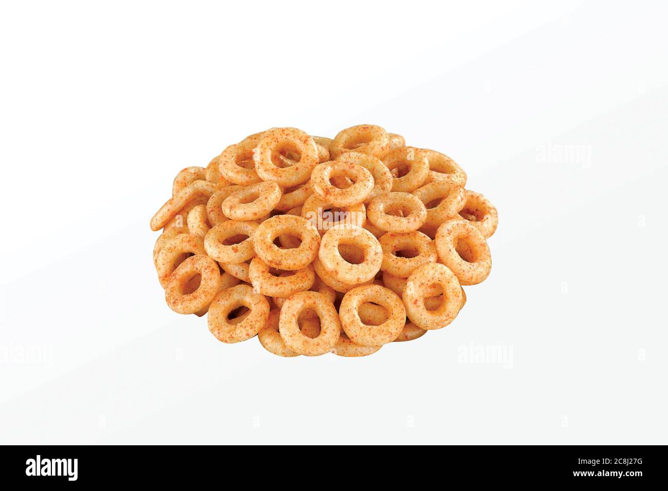 Pile of crispy Corn ring, Cream & Onion snack (Fryums - Frymus) in ...