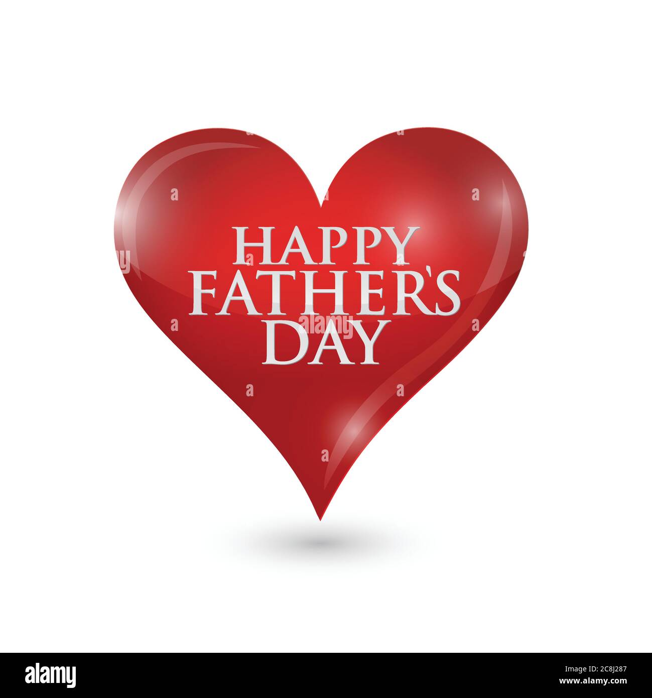 Happy fathers day heart illustration design over a white background ...