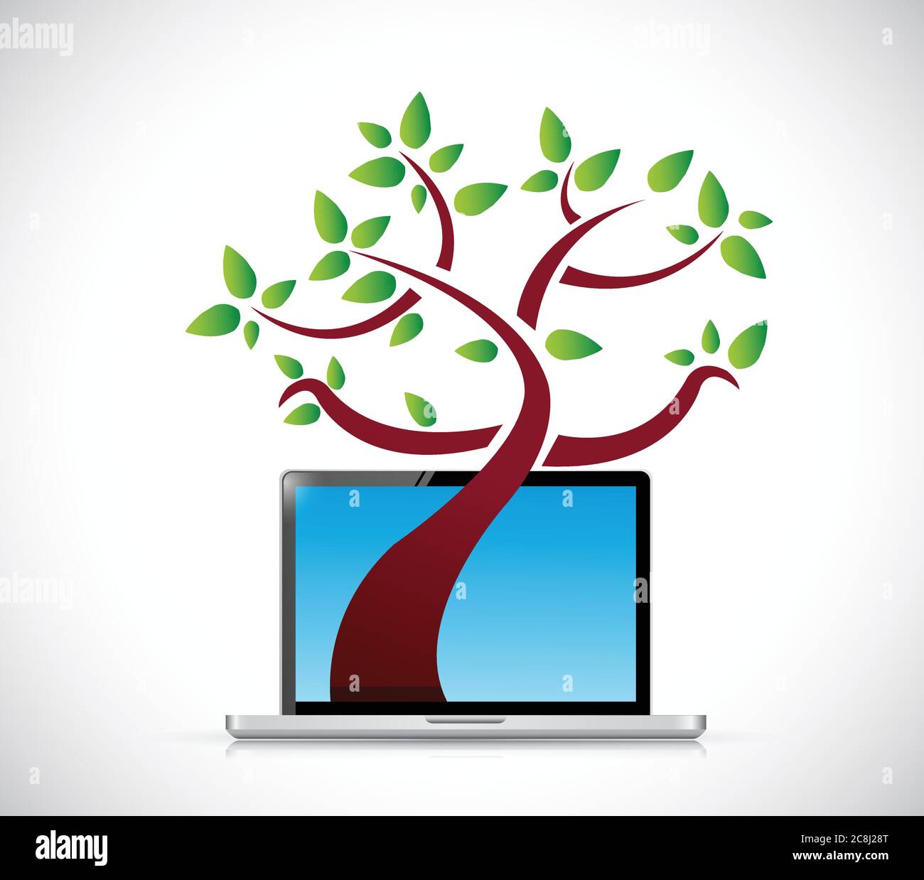 Technology growth concept illustration design over a white background ...