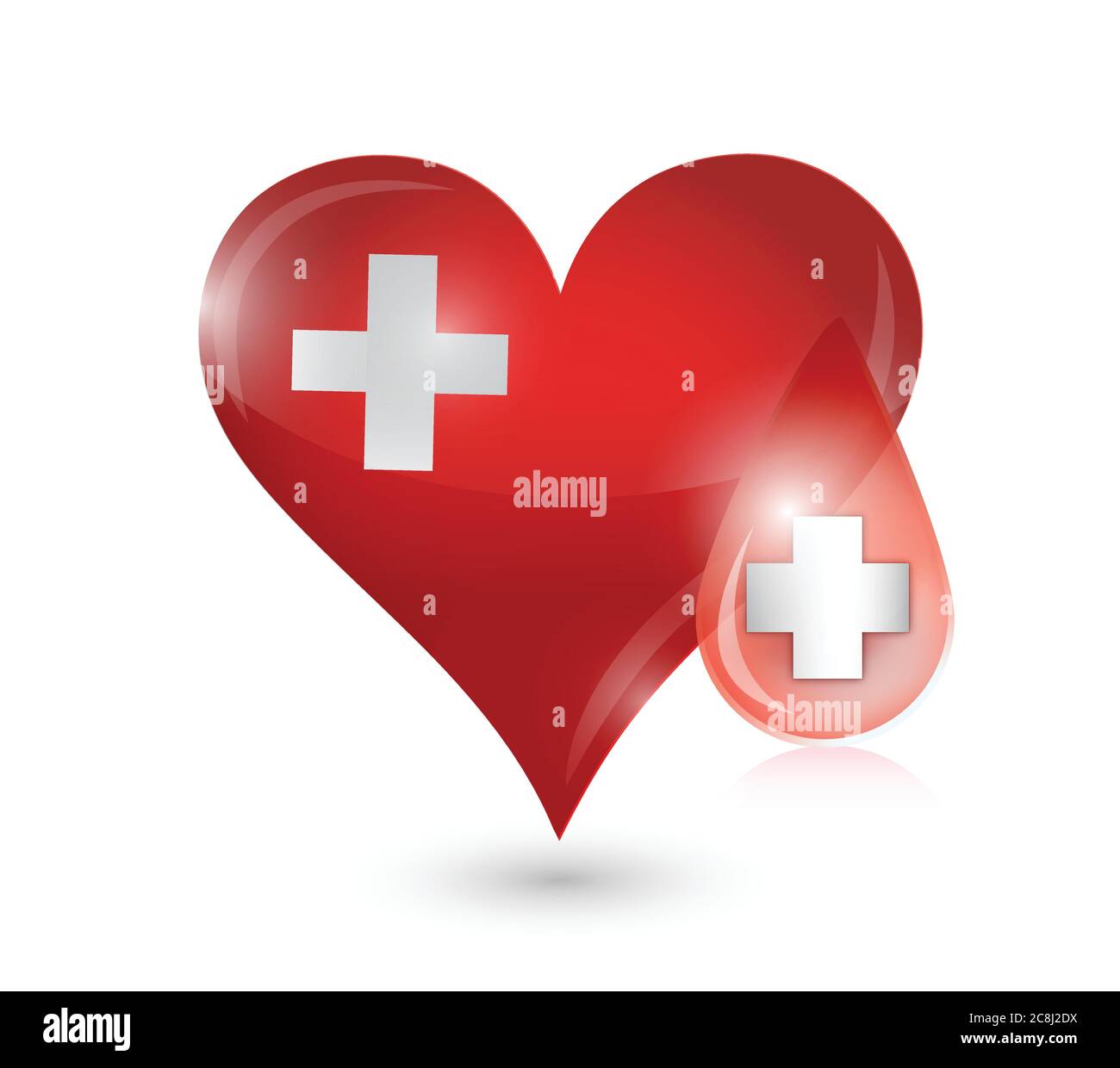 Heart medical symbol illustration design over a white background Stock ...