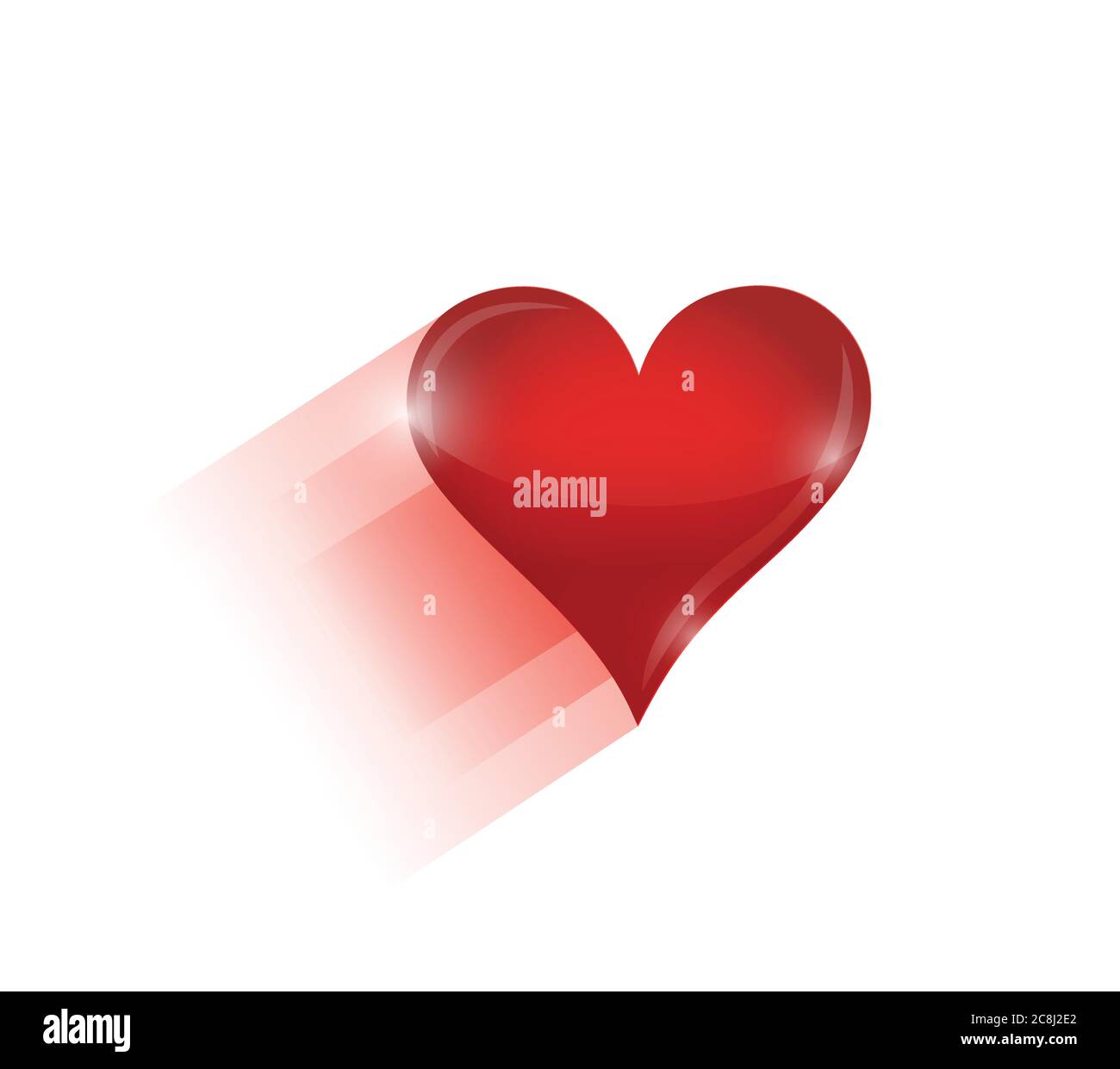 Moving heart illustration design over a white background Stock Vector ...