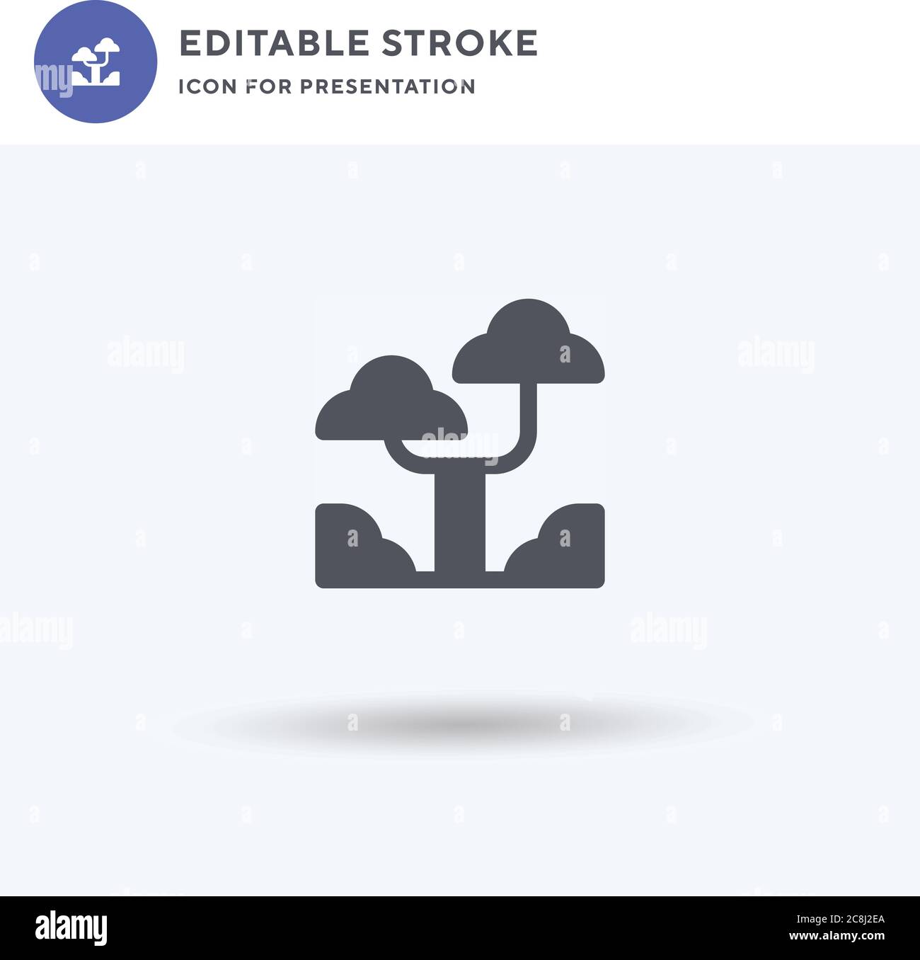 Rainforest icon vector, filled flat sign, solid pictogram isolated on ...