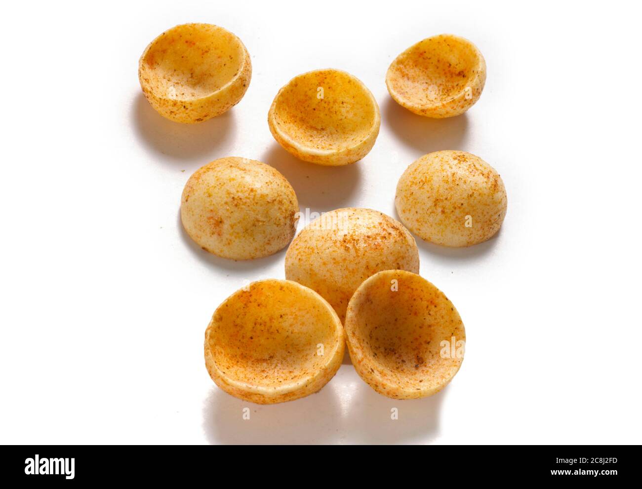 Fried and Spicy Moon Cup, Vatka, Katori, Moon Chips, Snacks or Fryums ...