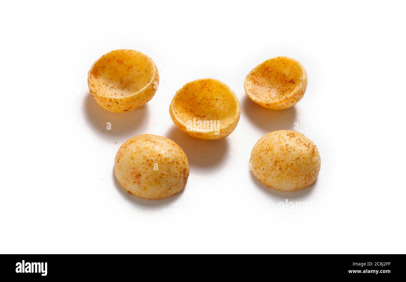 Fried and Spicy Moon Cup, Vatka, Katori, Moon Chips, Snacks or Fryums ...