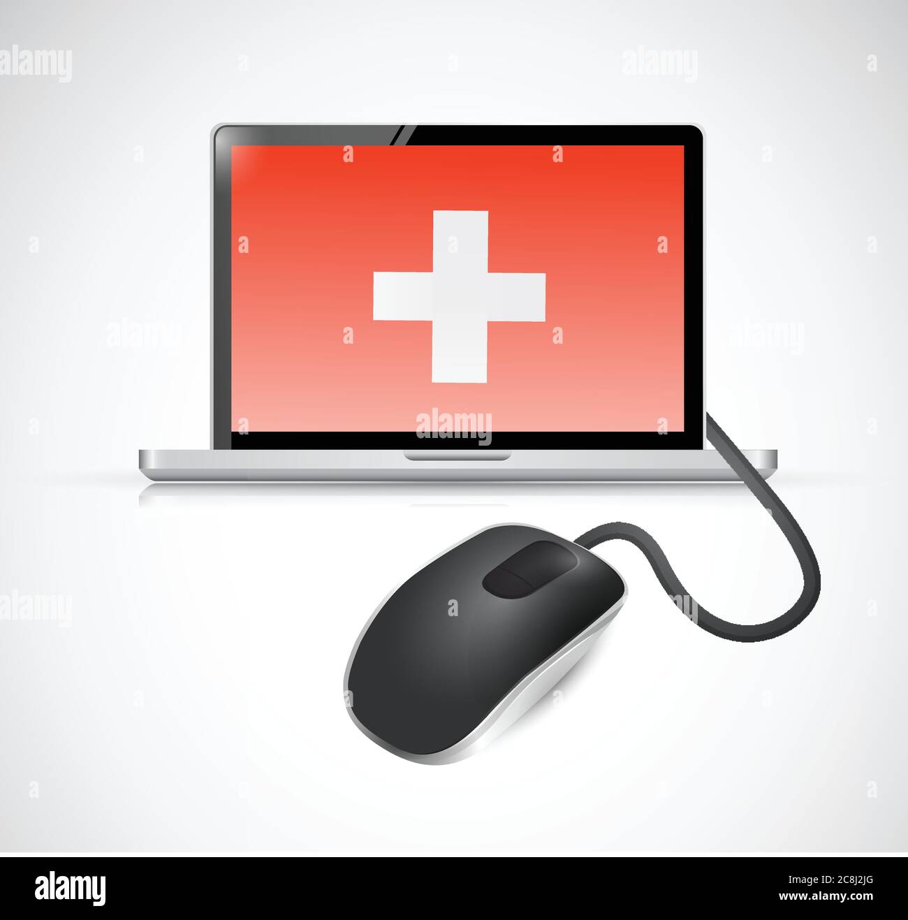 Medical electronic concept illustration design over a white background ...