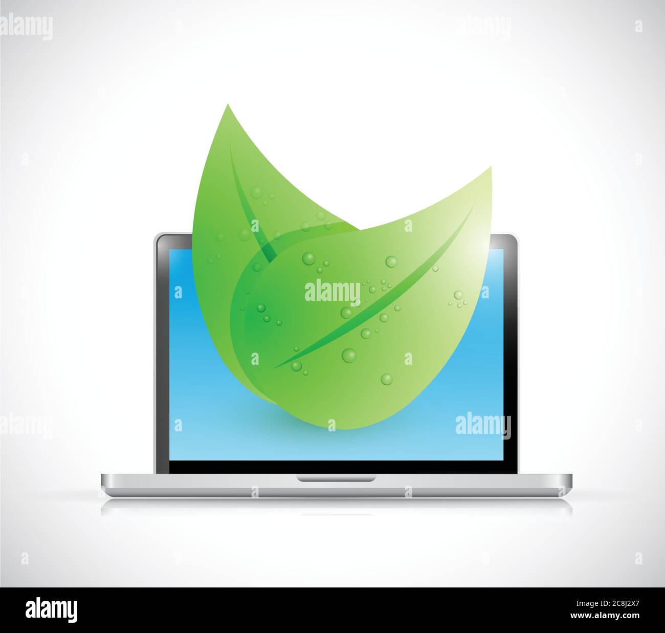 Eco tech growth illustration design over a white background Stock ...