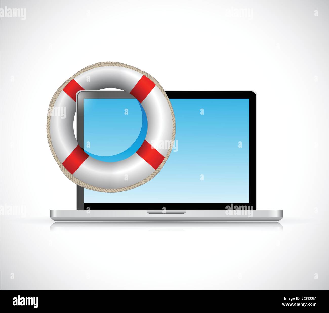 Help sos computer concept illustration design over a white background ...