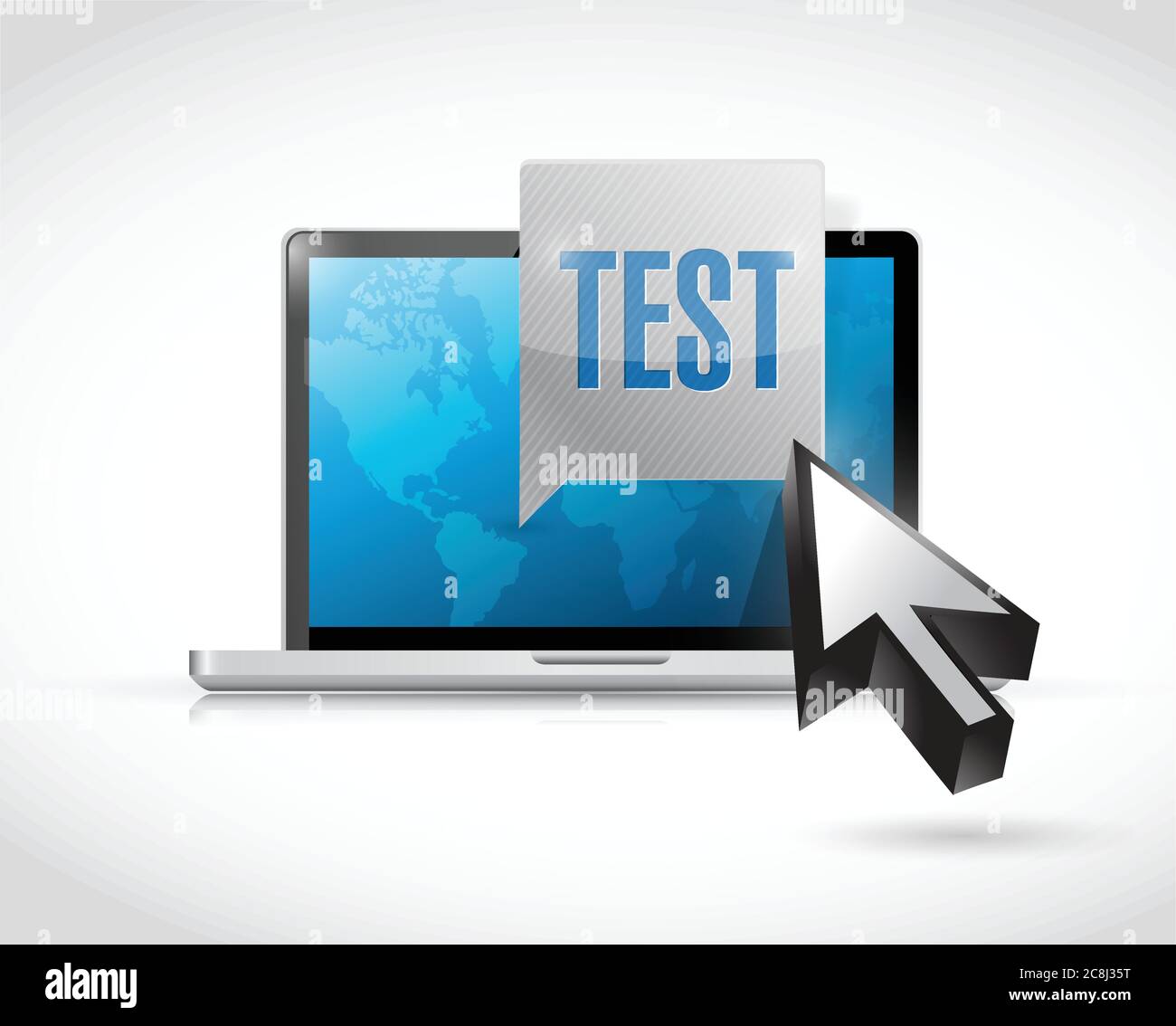 College test computer Stock Vector Images - Alamy