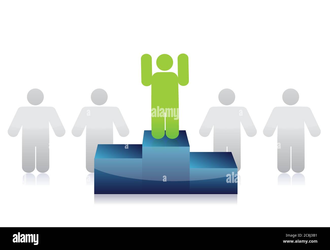 Leader from the group illustration design over a white background Stock ...