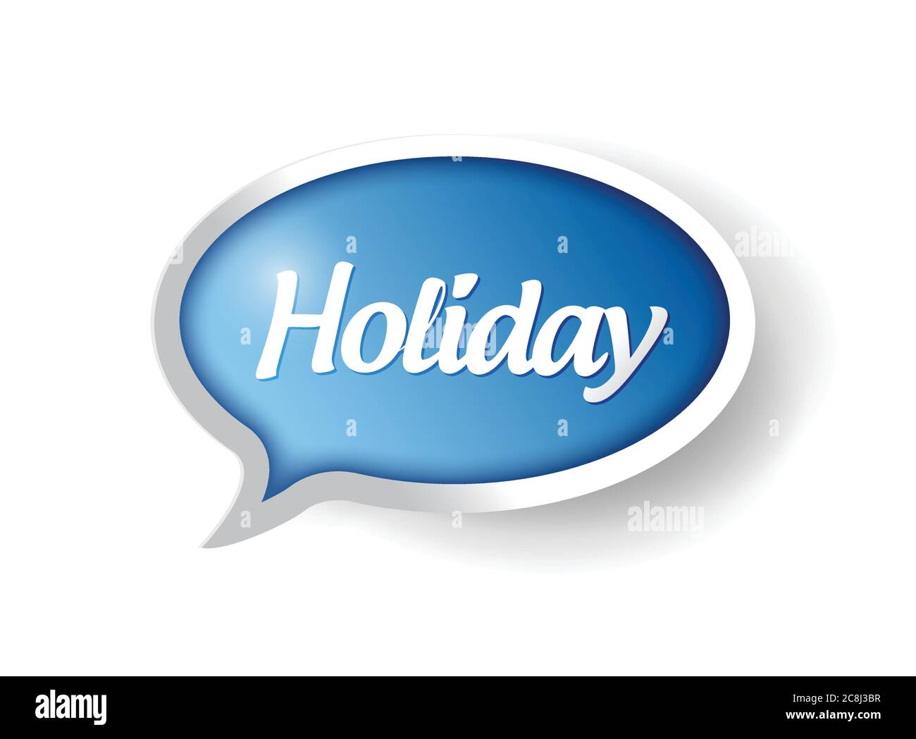 Holiday message bubble illustration design over a white background ...