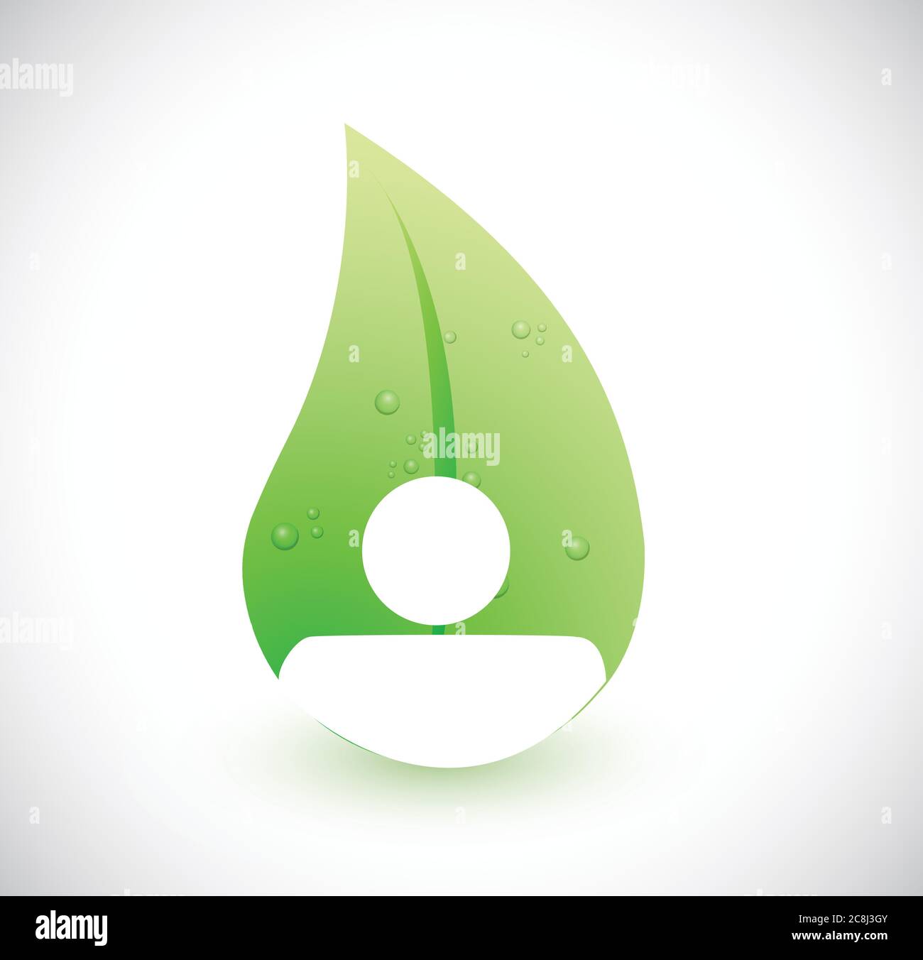 Leave and avatar illustration design over a white background Stock ...