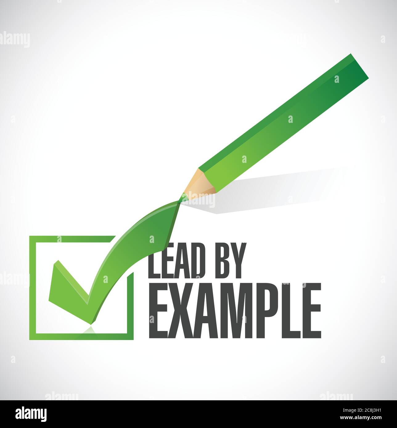 Lead by example check mark illustration design over a white background ...