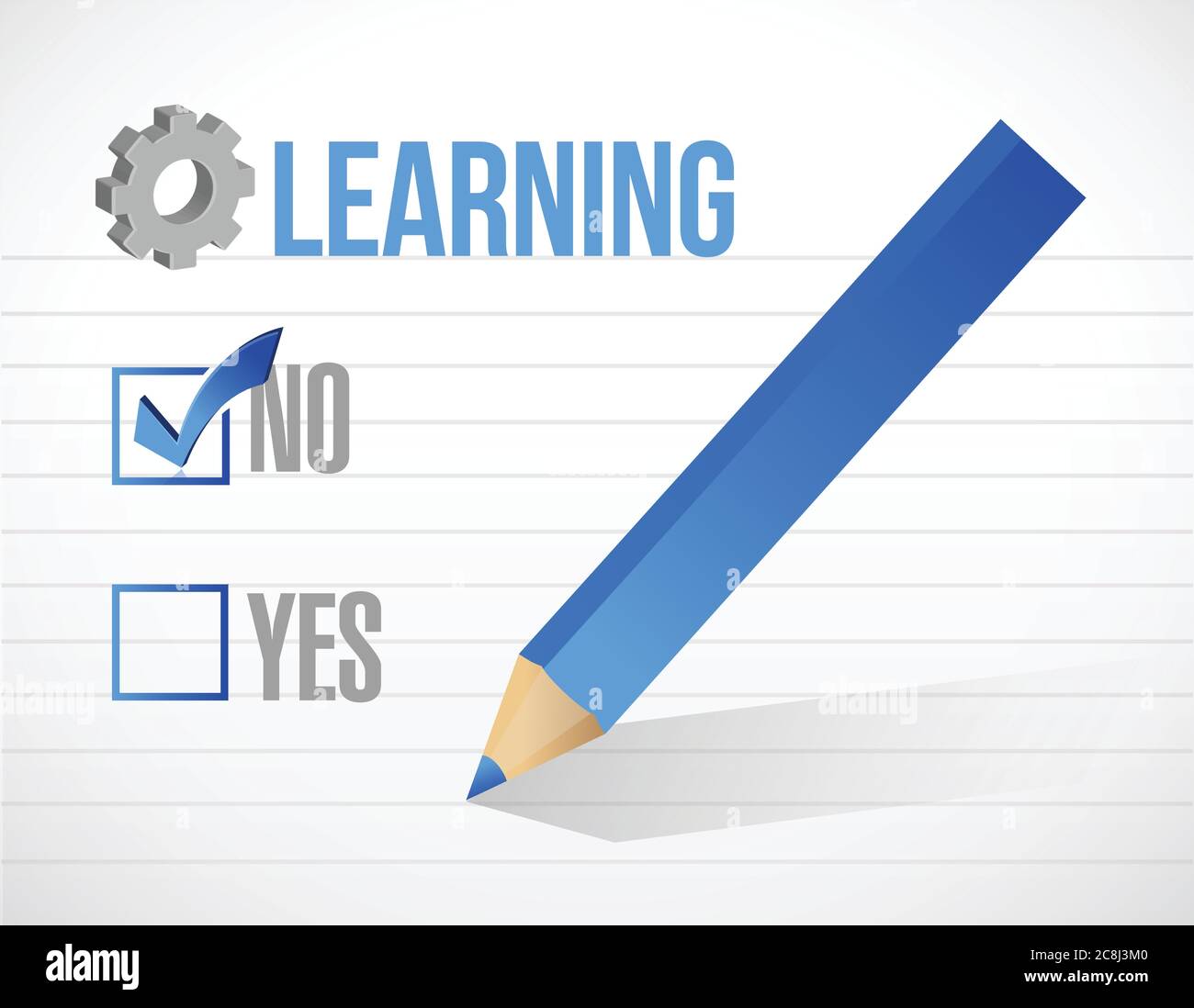Learning check mark illustration design over a white background Stock ...