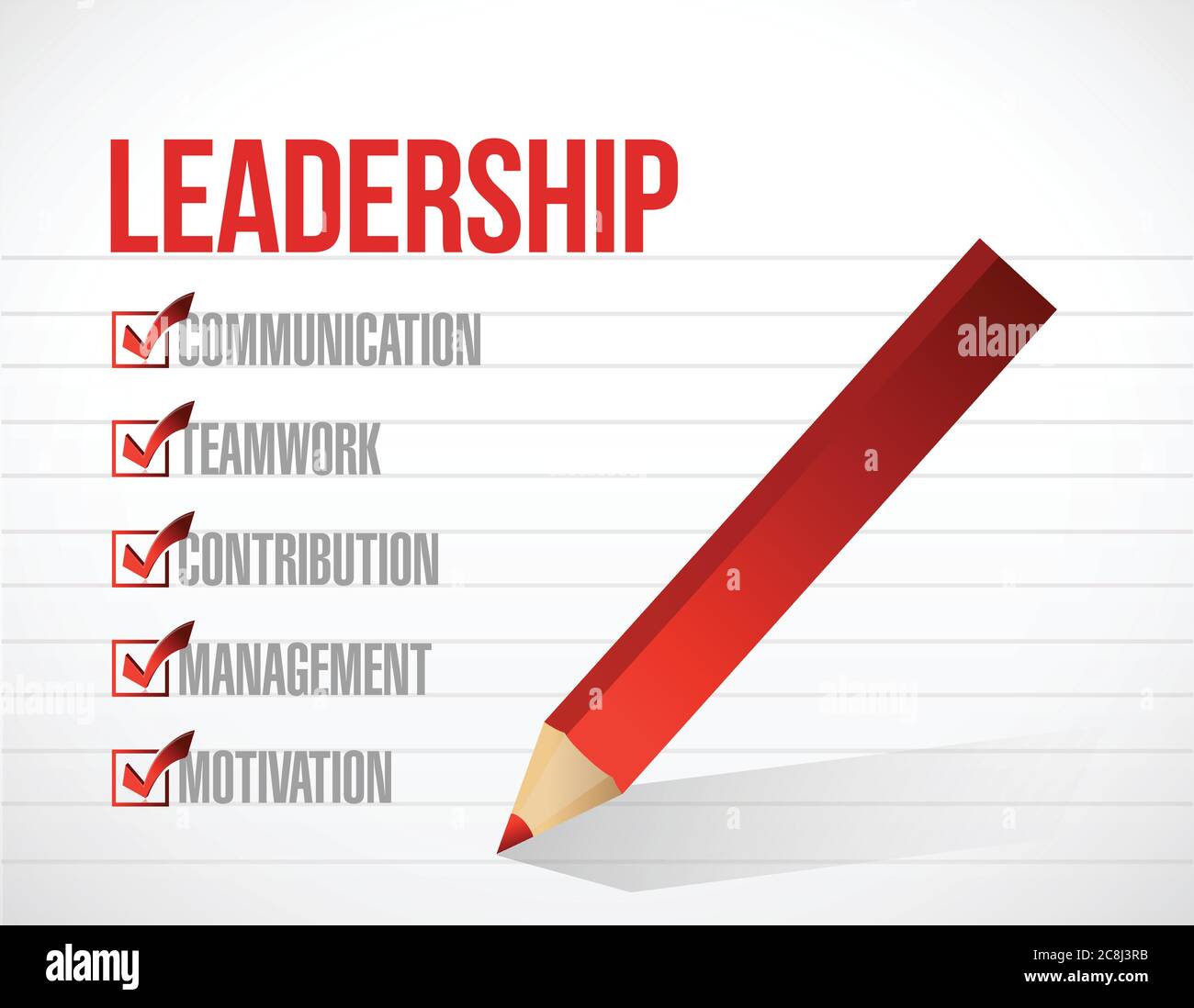 Leadership check mark list illustration design background. over a ...